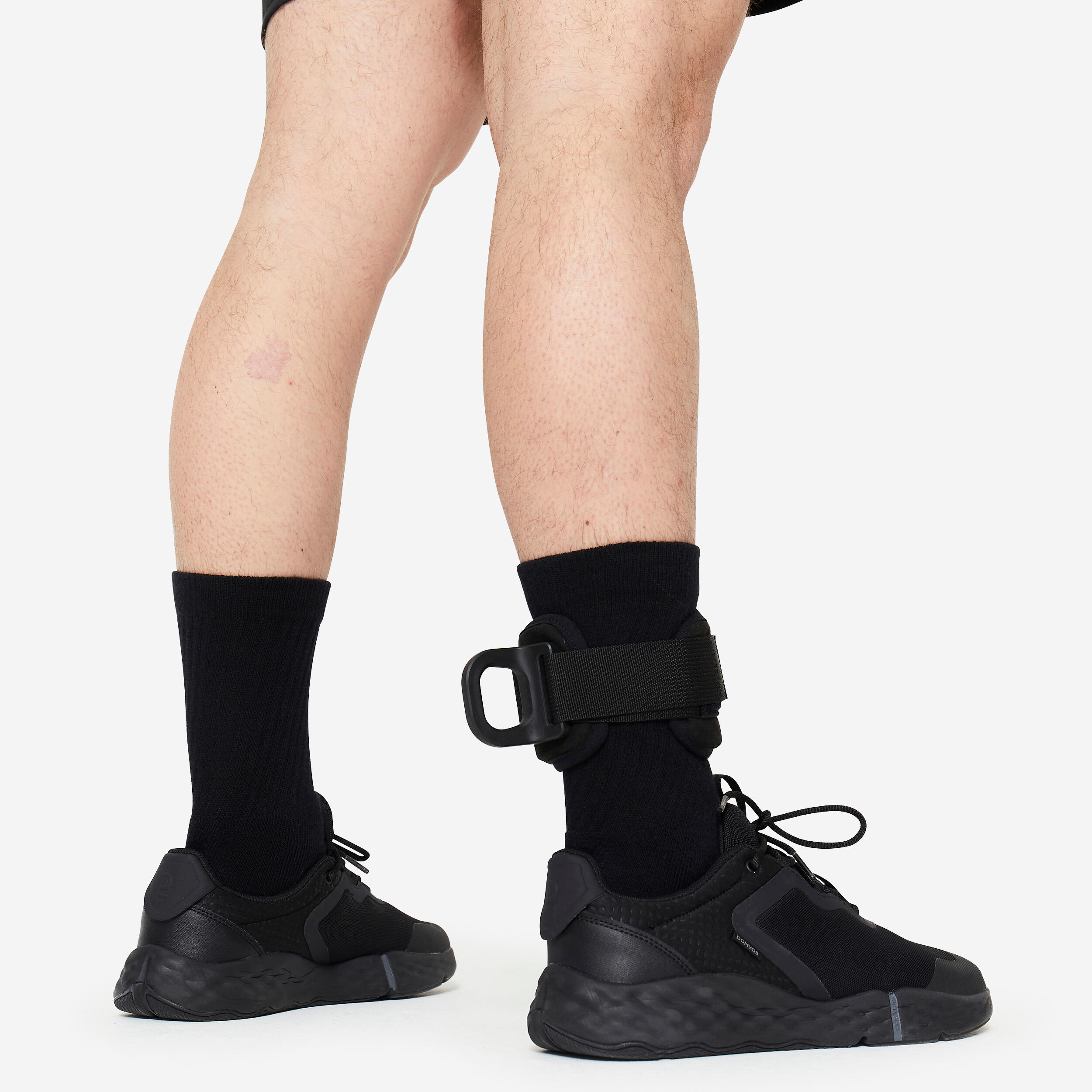 Weight Training Ankle Strap for Cable Machine - Black | Decathlon