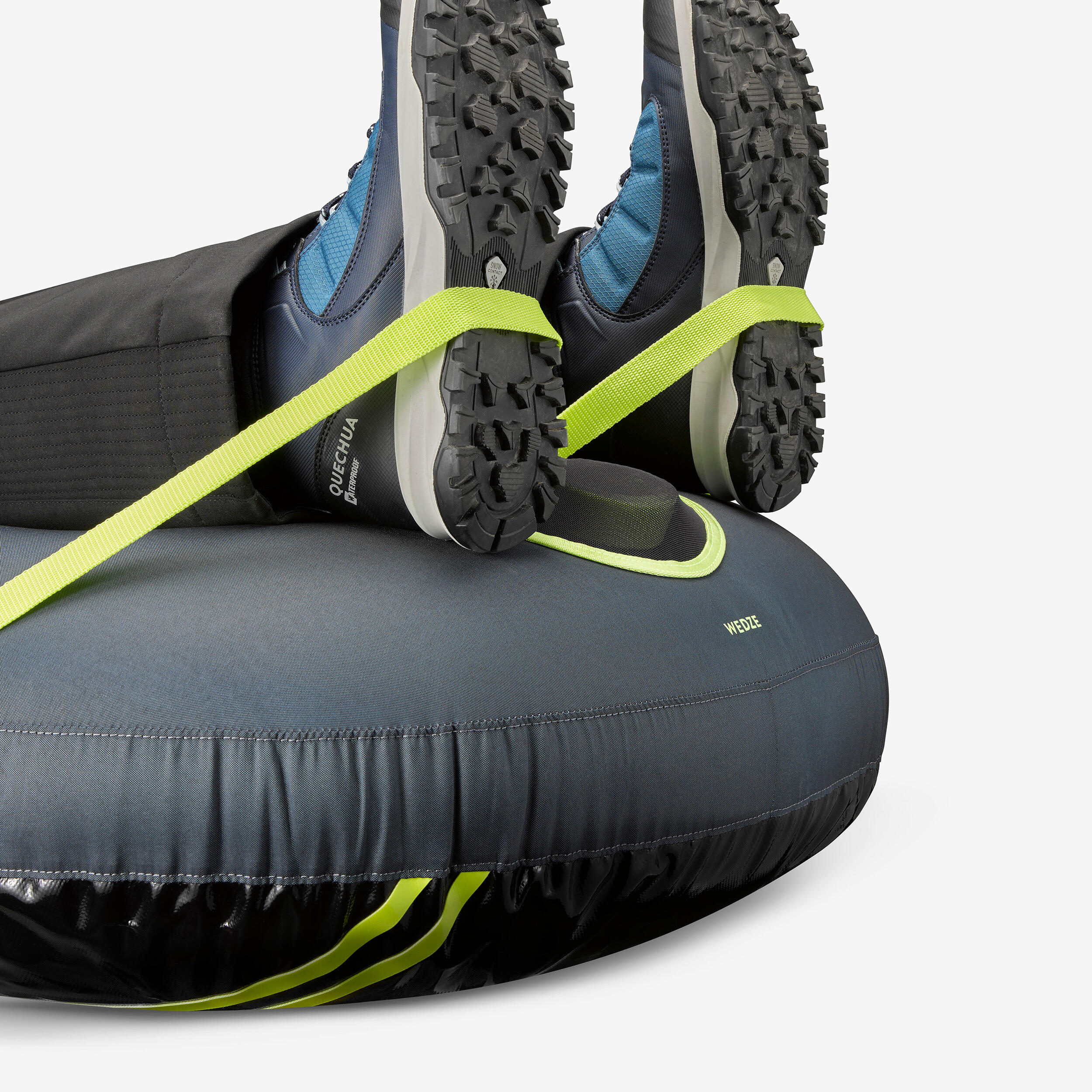 Inflatable Braking Pumpslide - 900 - Hurricane blue, Lime green - Wedze ...