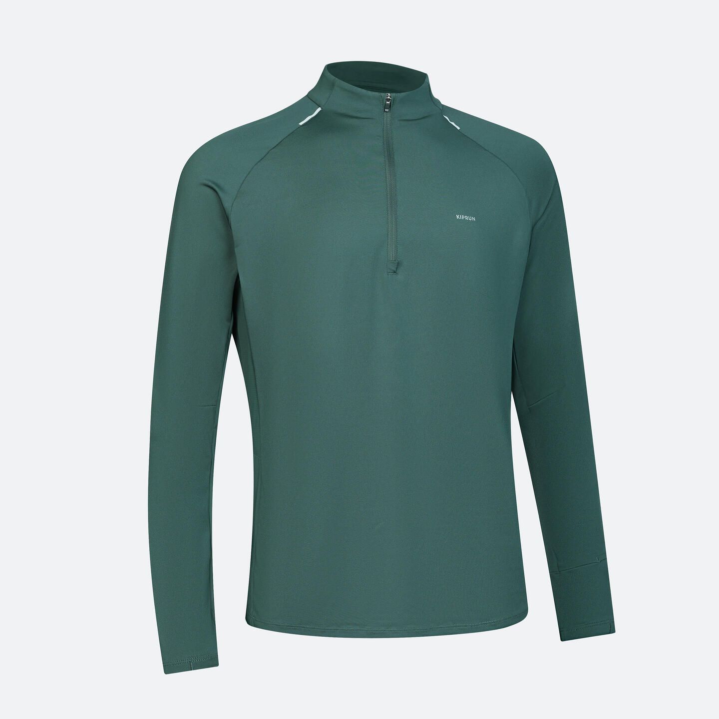 Men's Running Long-Sleeved T-Shirt 1/2 Zip - KIPRUN Run 500 Dry - Dark ...