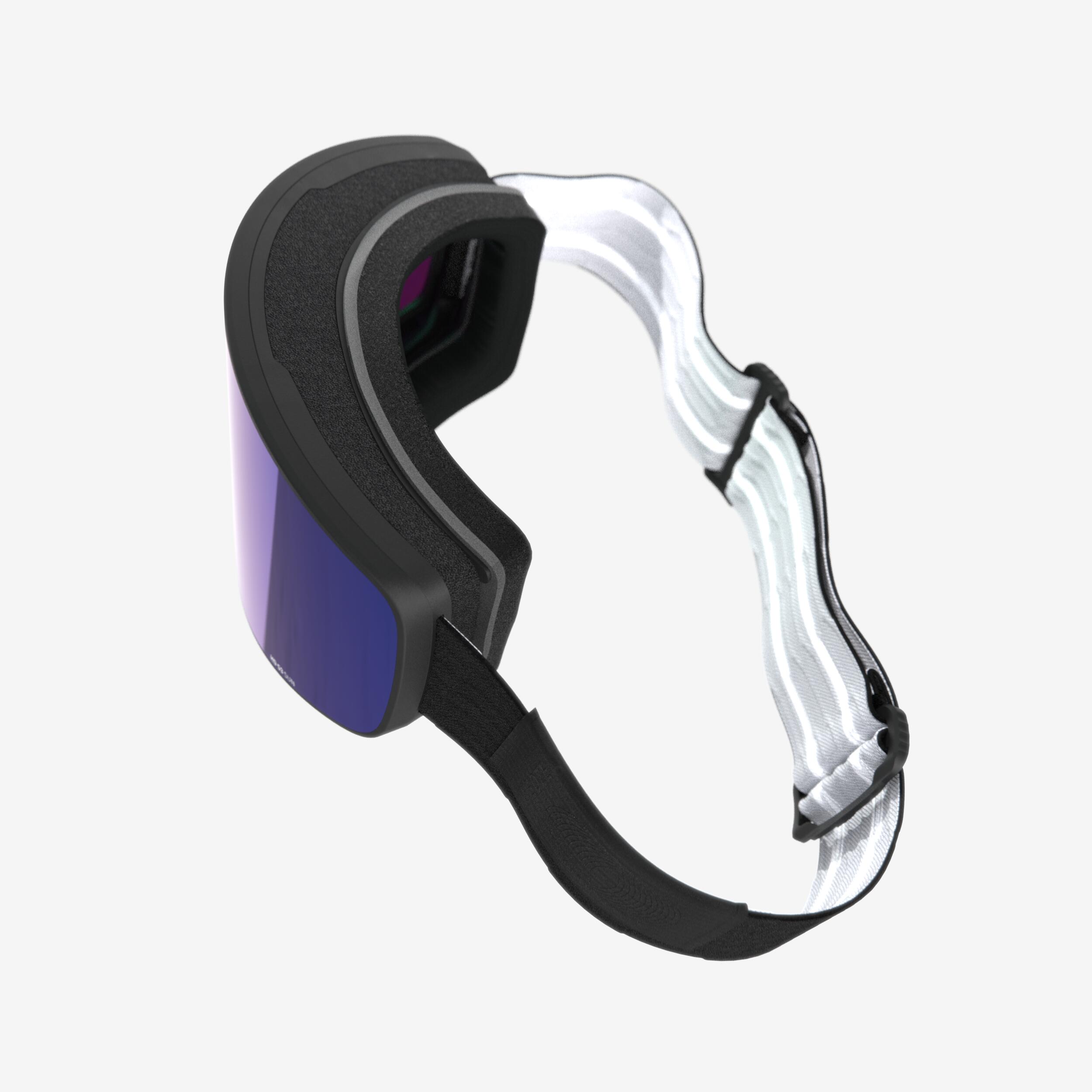 Fine Weather Ski Goggles - G 900 - smoked black, Snow white - Wedze ...