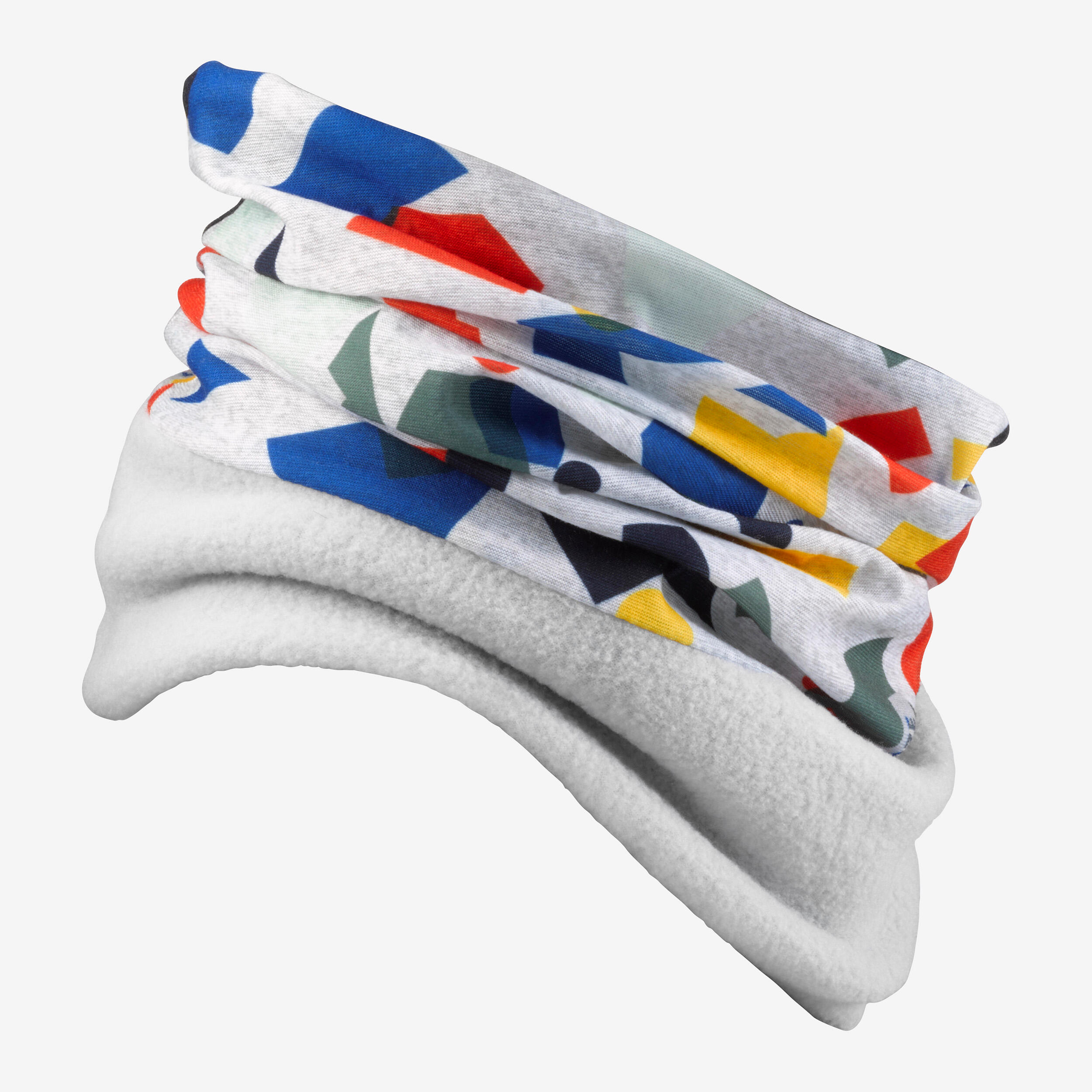 Kids’ Neck Warmer - Hug - Pale grey, Multi-colour - Wedze - Decathlon