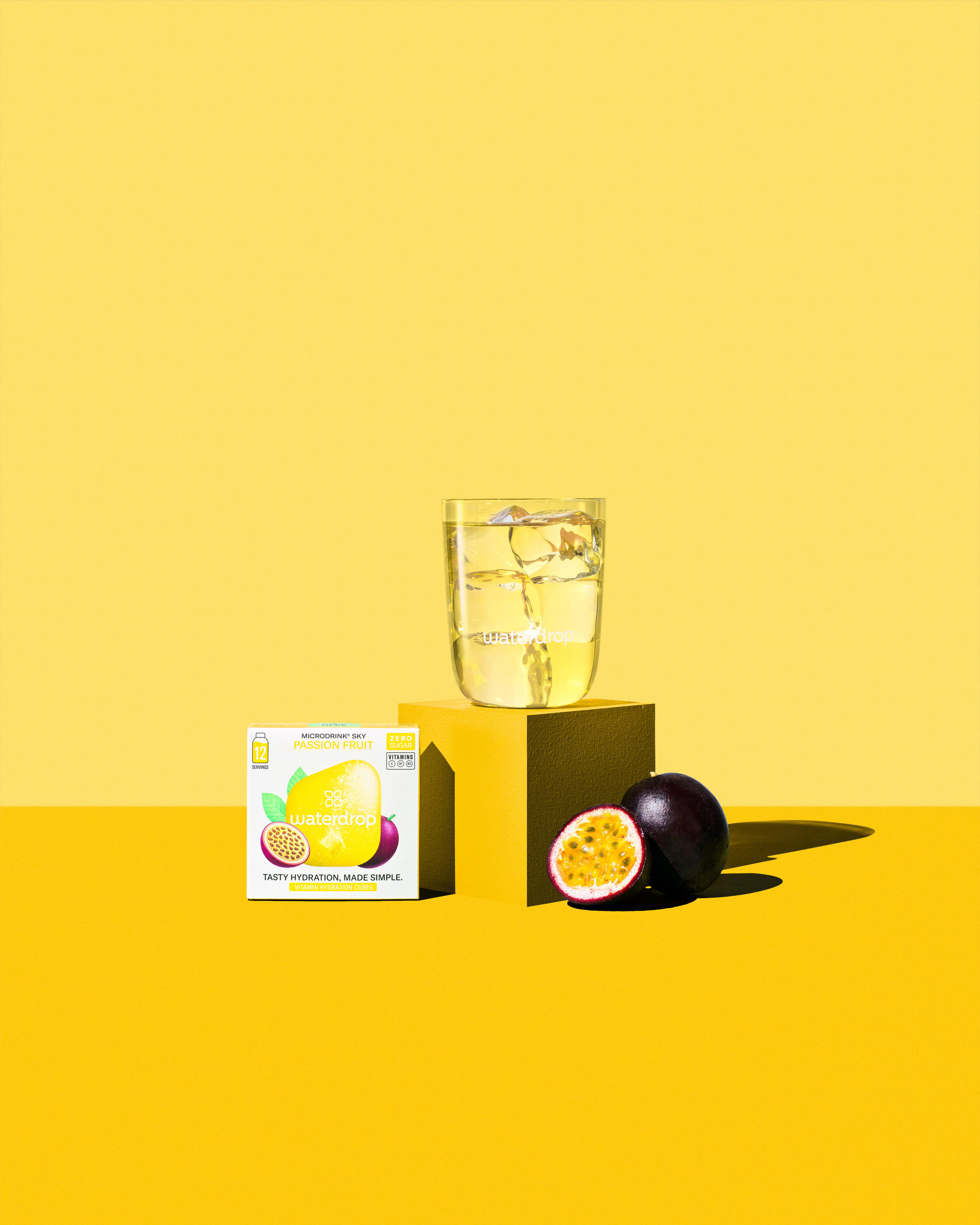 Microdrink 12x500ml hydration cubes - Natural passion fruit extract ...