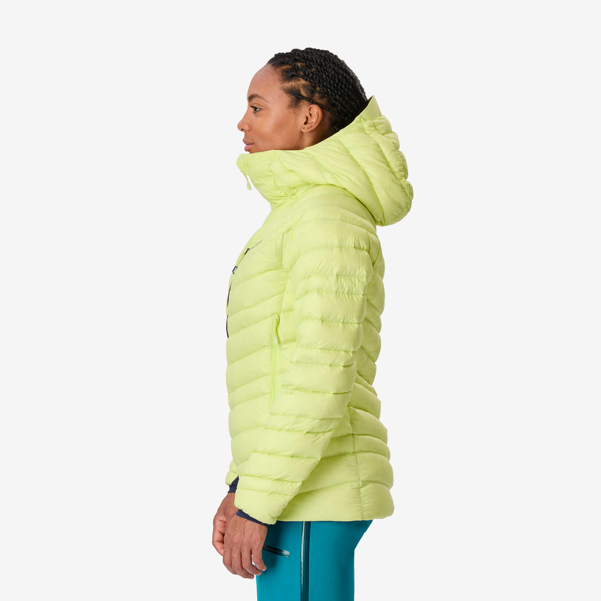 Women’s mountaineering down jacket - Lemon yellow SIMOND | Decathlon