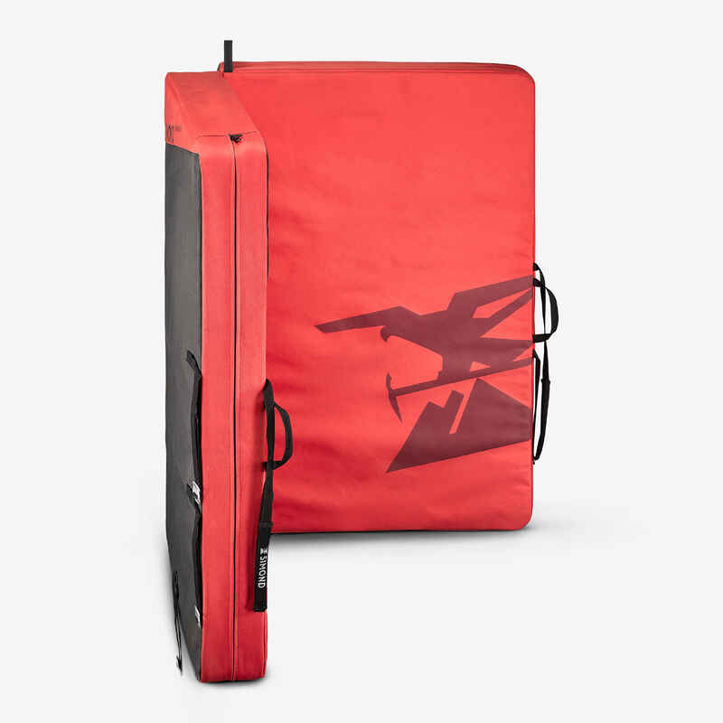 Bouldering Crashpad 1.4 m x 1.1 m, Bigblocker 2.0 red - Decathlon