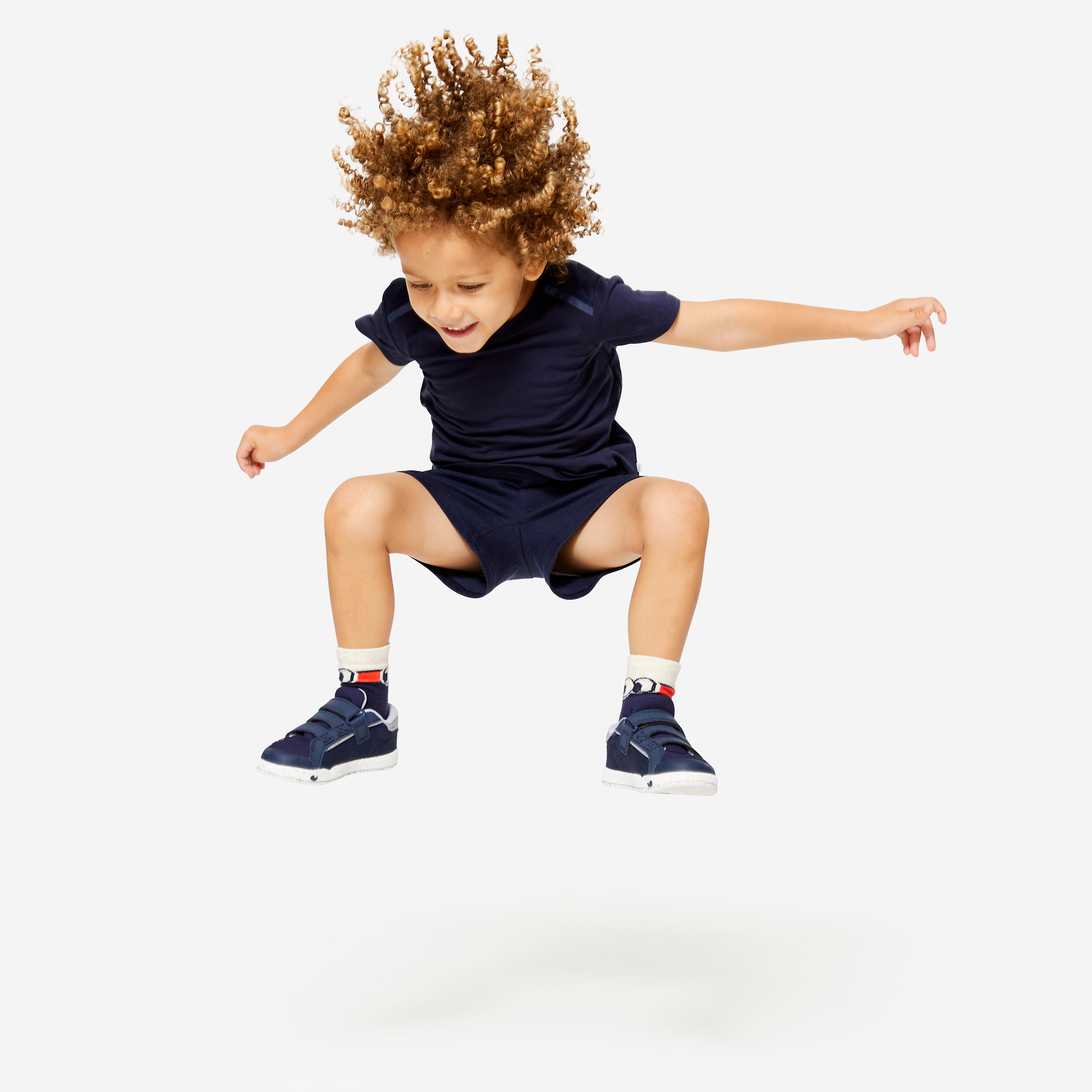 Pantaloneta de fitness para Niños y Bebés Domyos 100 azul oscuro ...