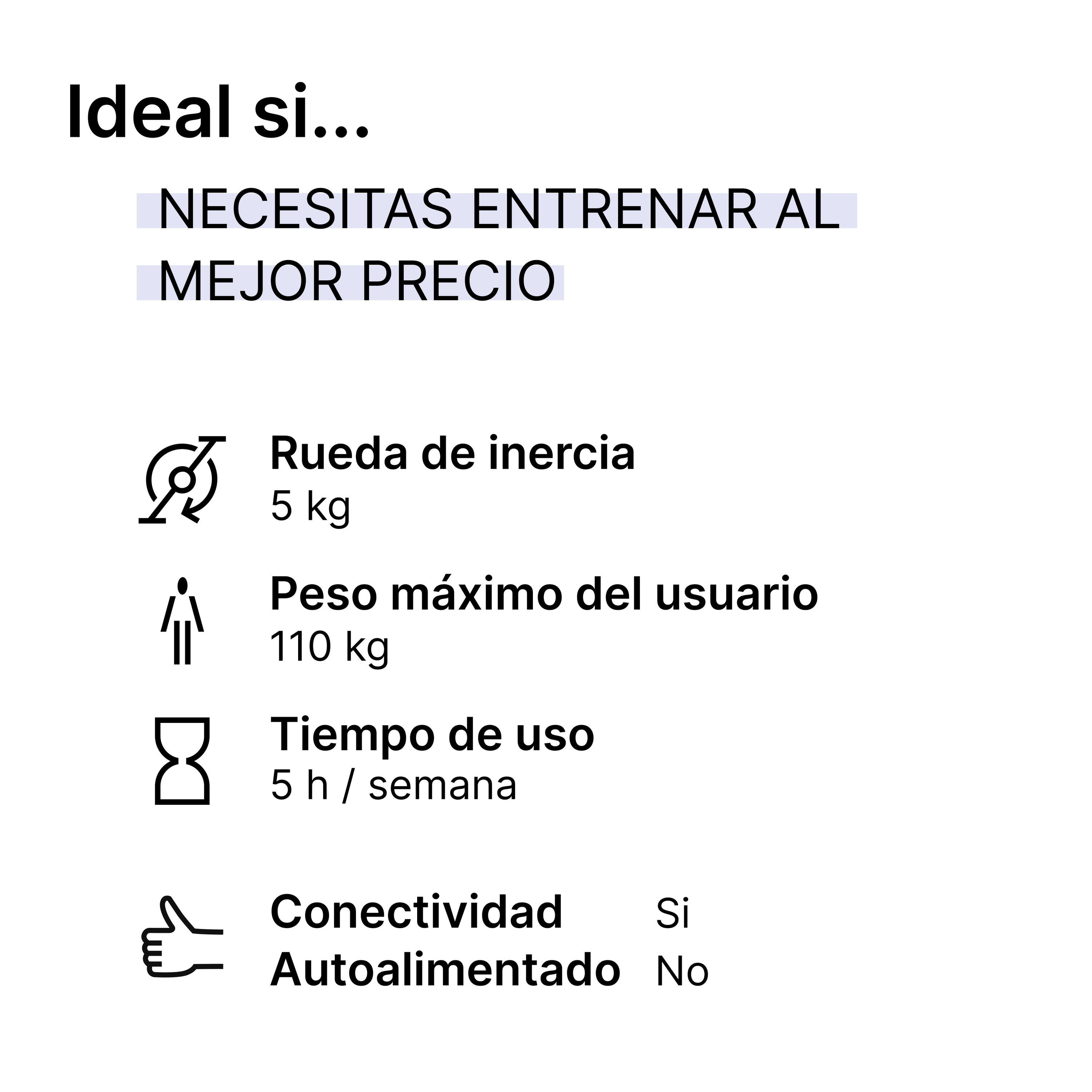 Bicicleta Estática EB140 B Resistencia Motorizada Garantía Decathlon ...