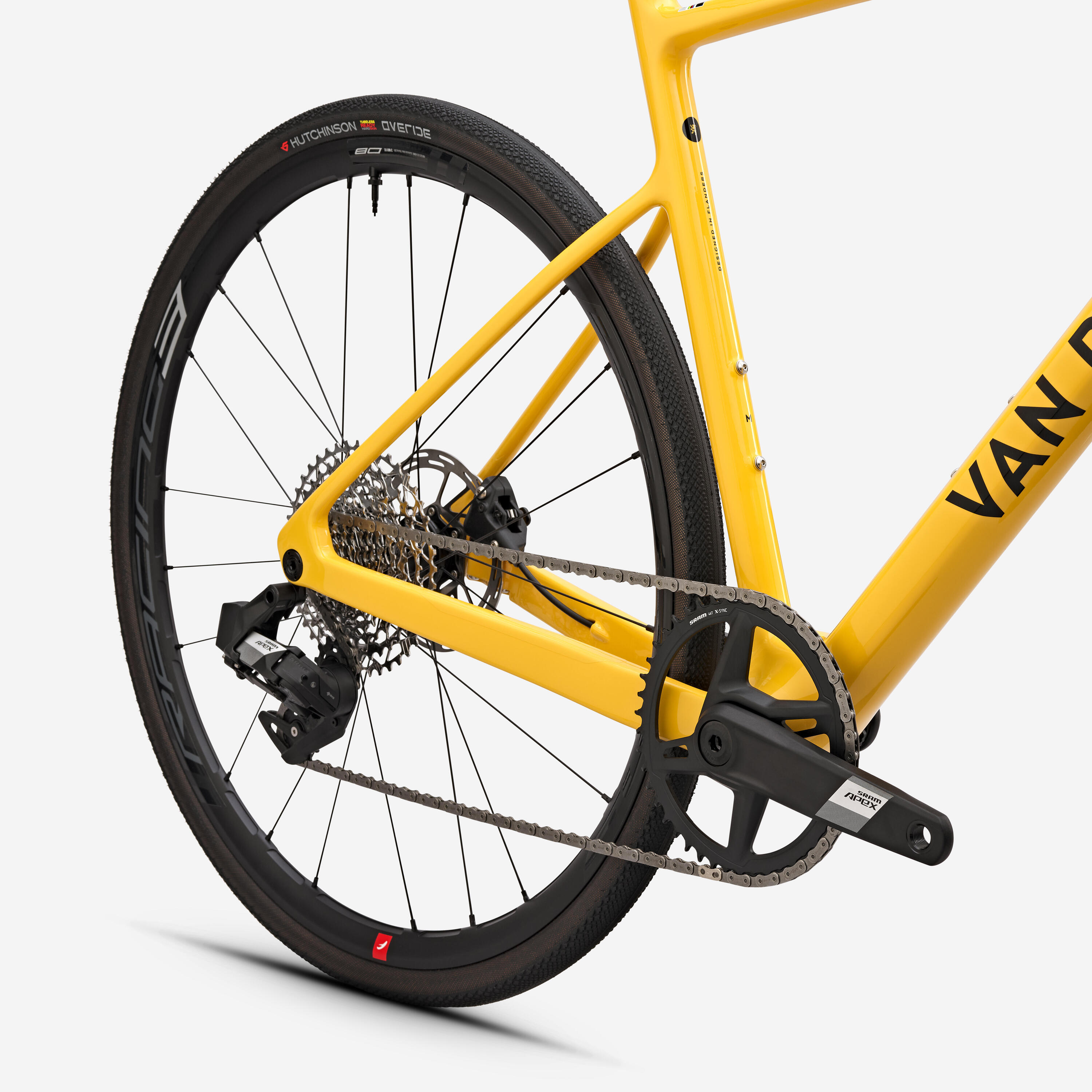 Allroad SRAM APEX AXS 1x12V endurance road bike, NCR CF-Yellow, limited edition VAN RYSEL ...