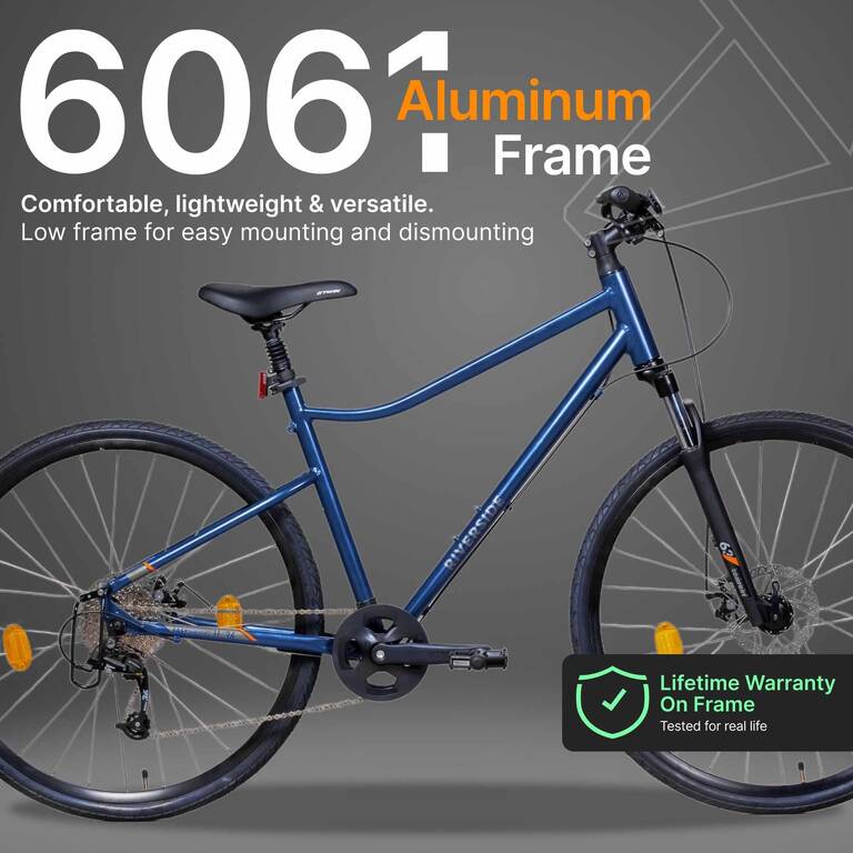 Buy Adult Hybrid Cycle Riverside 500 - Blue Online | Decathlon