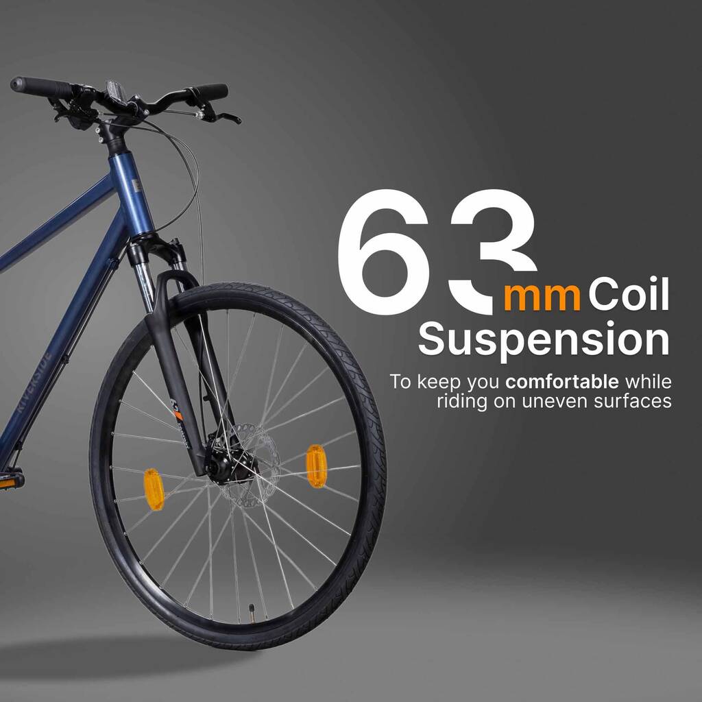 Buy Adult Hybrid Cycle Riverside 500 - Blue Online | Decathlon