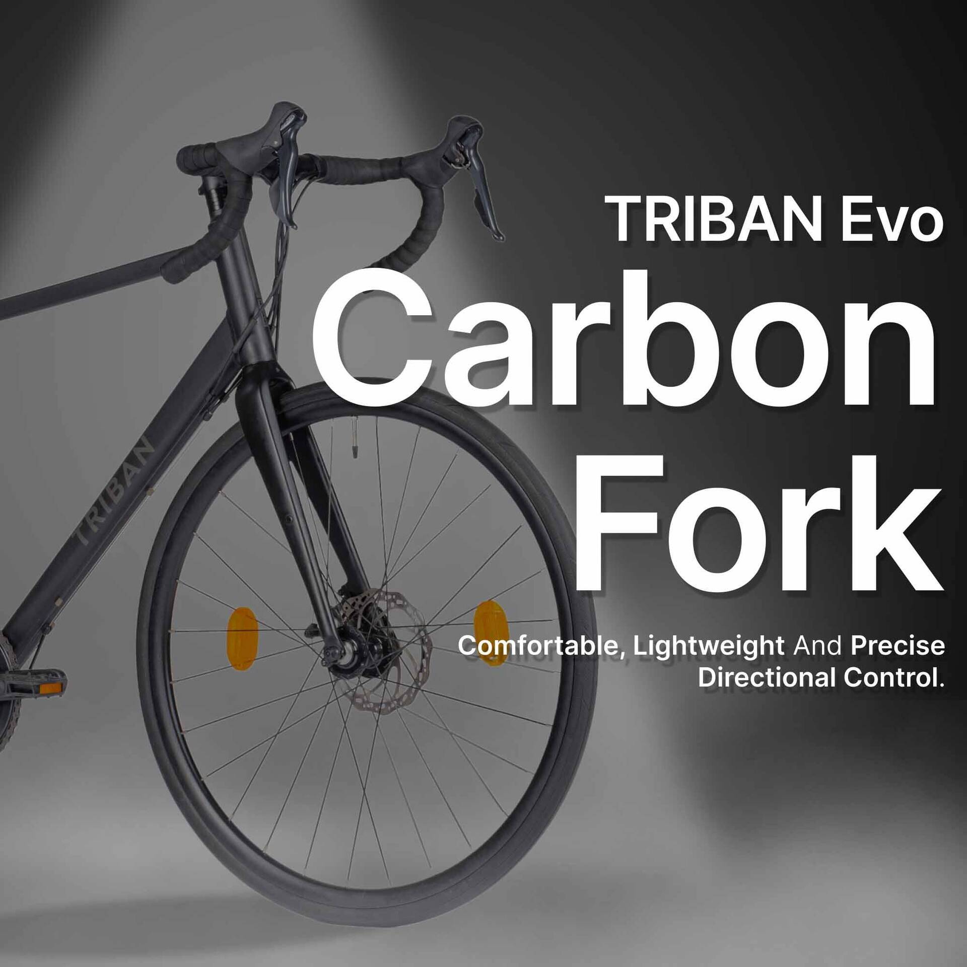 Road Bike Triban RC500 - Shimano 2x9, Carbon Fork, Promax Disc, Alu Frame