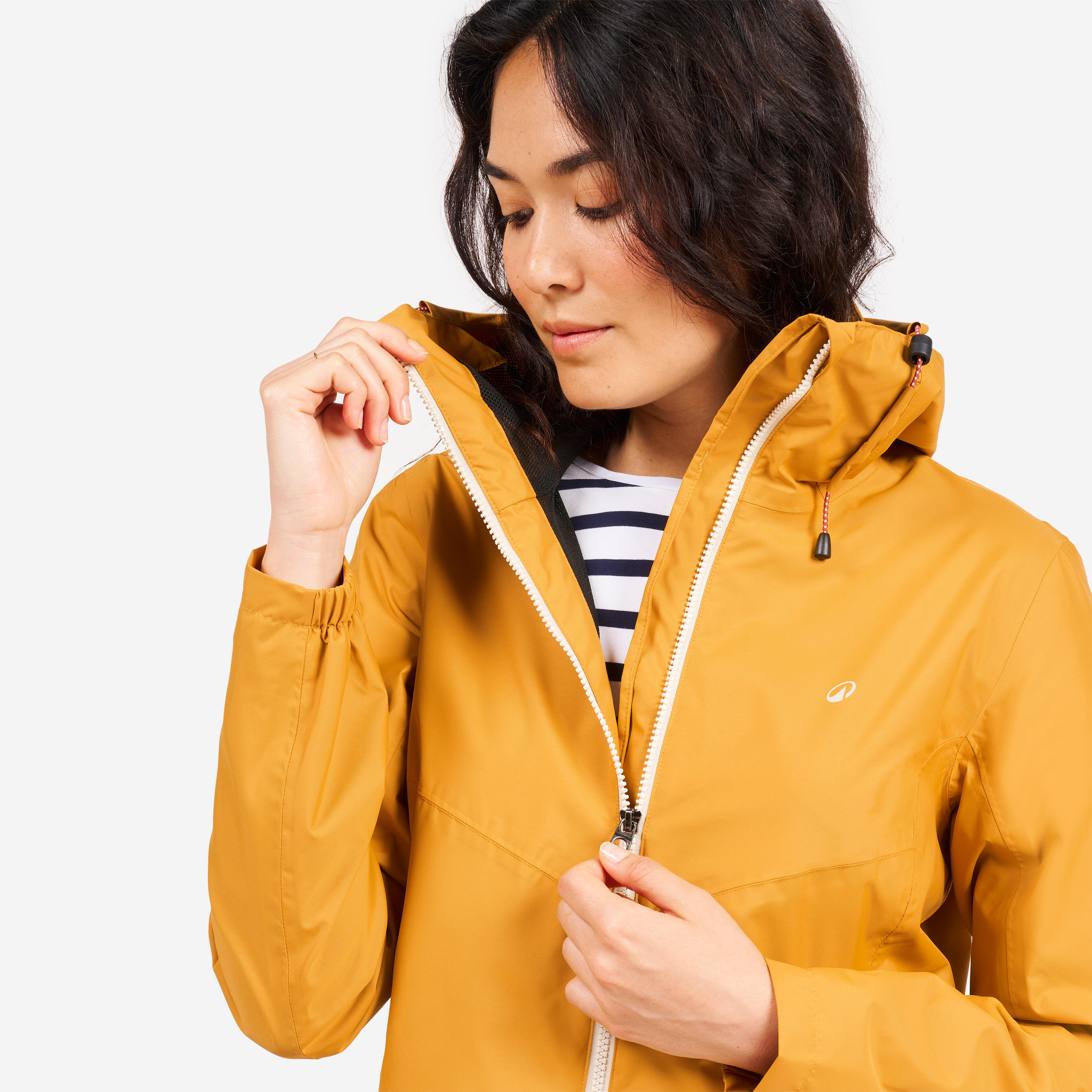 Women’s Waterproof and Windproof Sailing Jacket – 100 - Yellow ochre ...