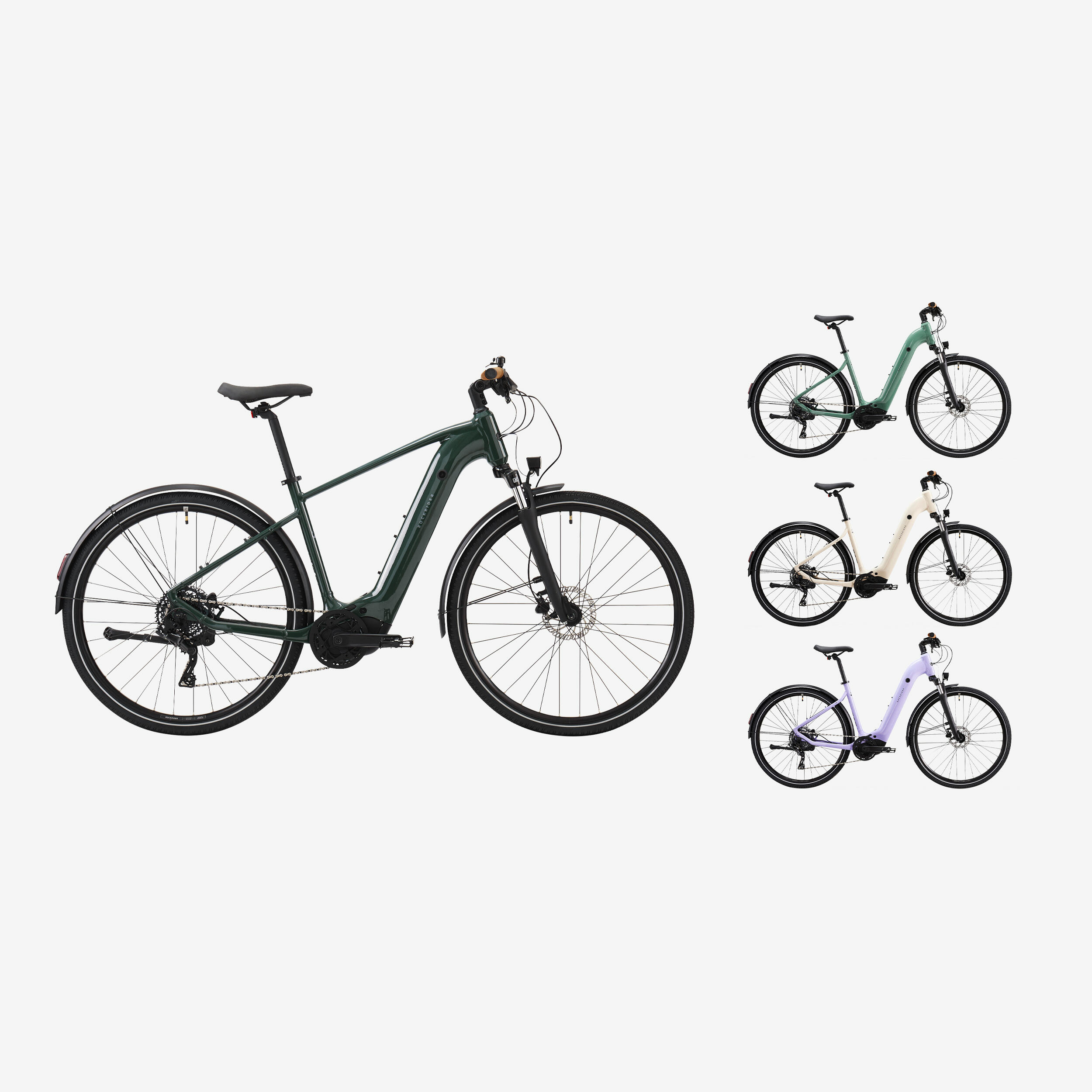E-Bike SUV Trekkingrad 28 Zoll E-ACTV 500 HF Yamaha grün - Decathlon