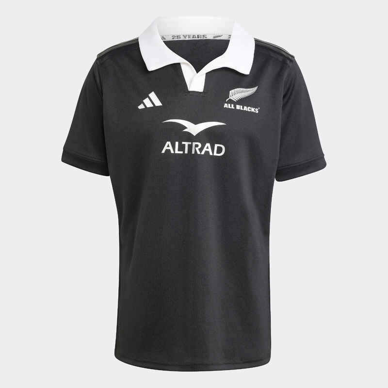 Adult All Blacks Replica Rugby Shirt New Zealand 2024 - Black - Decathlon