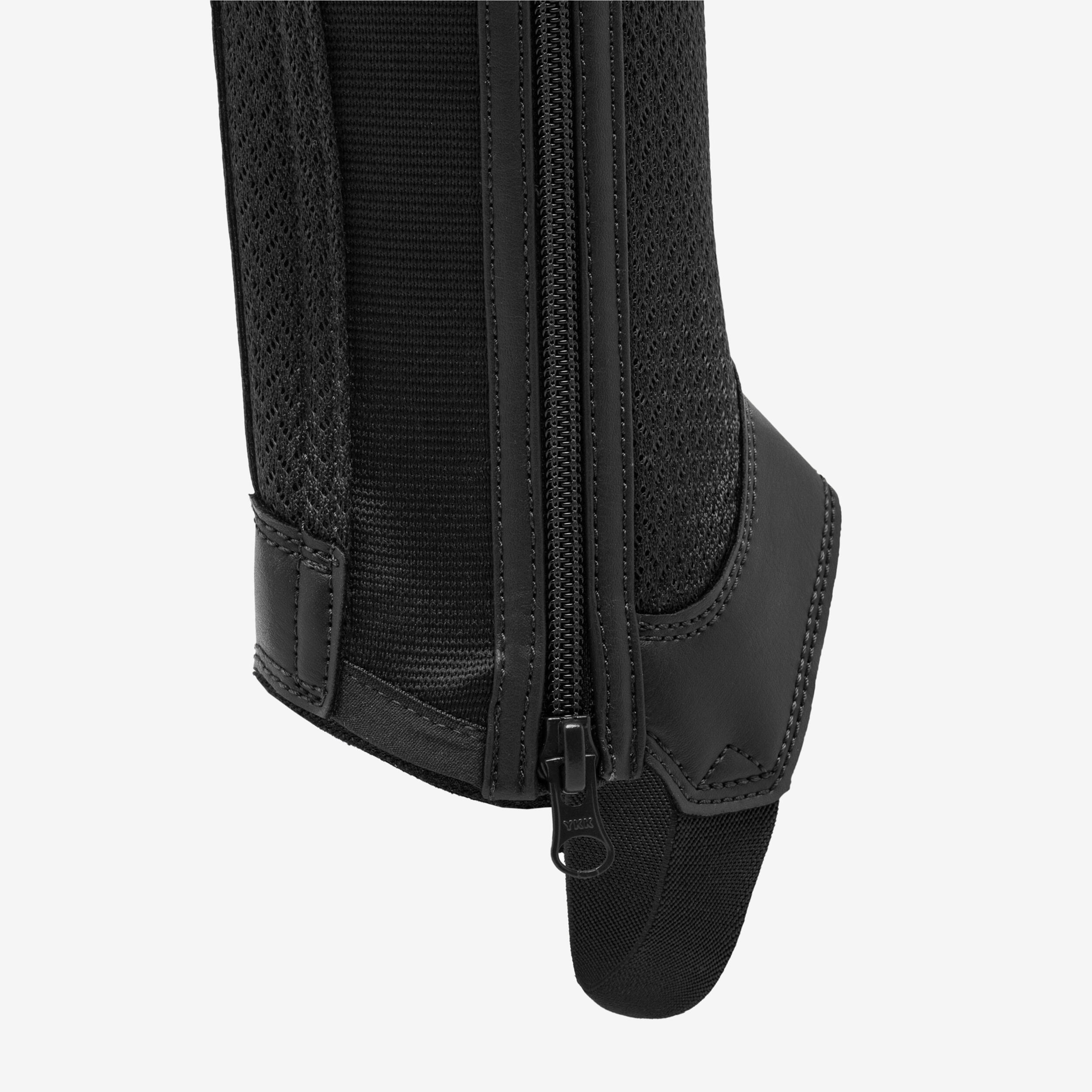 Kids' Horse Riding Mesh Half Chaps - 100 Black - smoked black, smoked ...