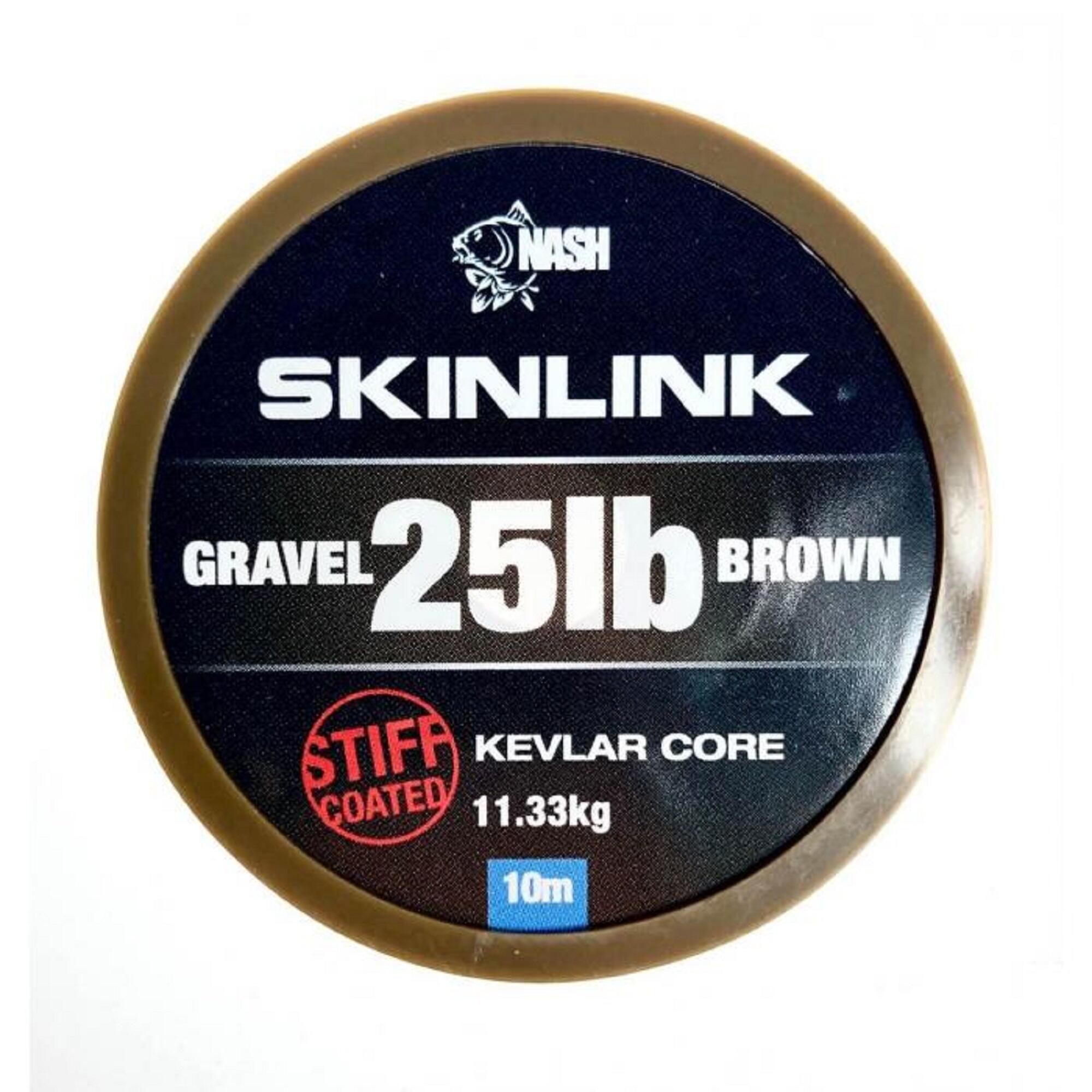 Sheathed braided line Carp fishing Skinlink Stiff 25 lb 10 m Gravel ...