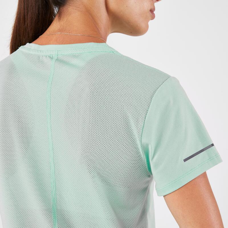 T-shirt running respirant femme - kiprun run 500 dry mauve KIPRUN ...