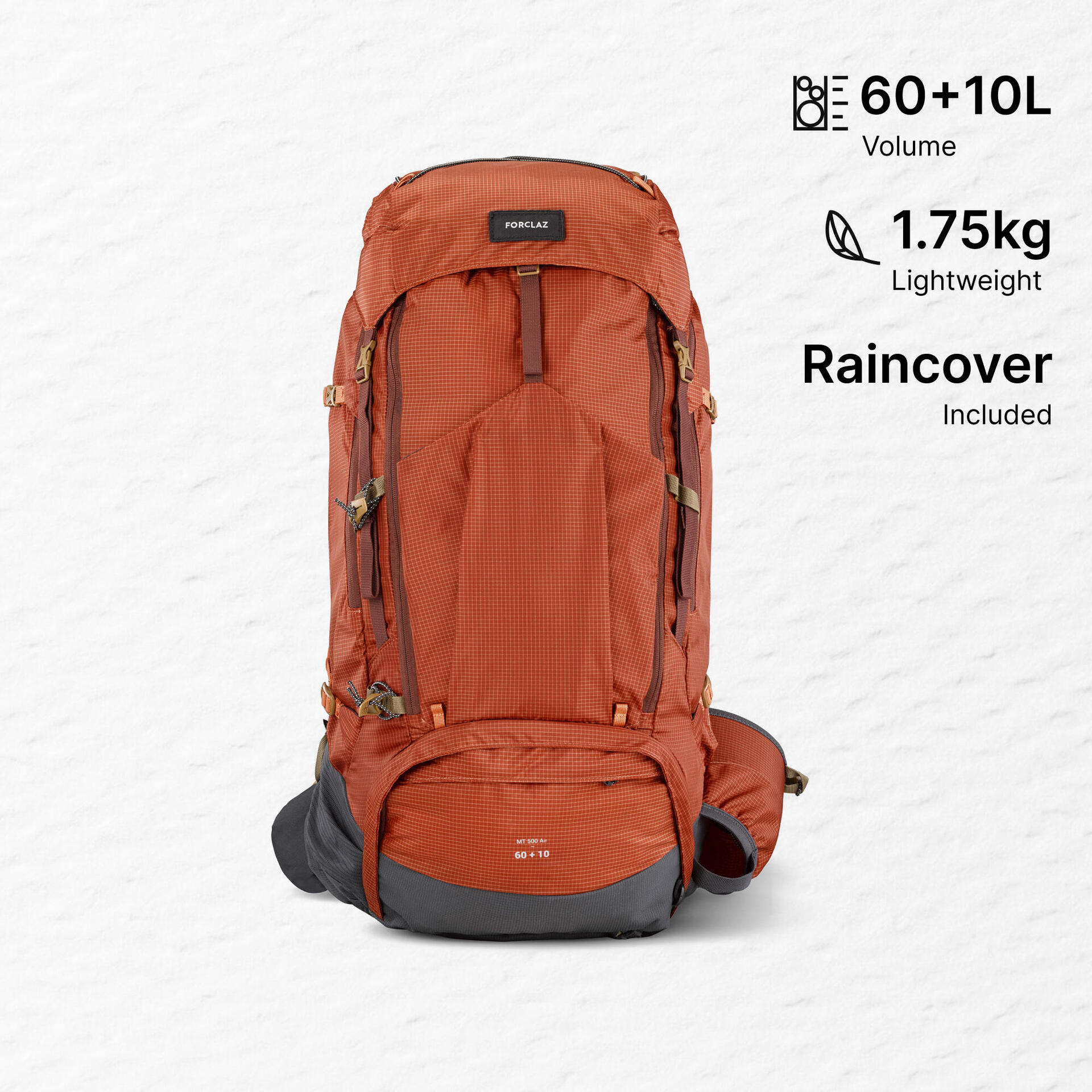 Men's Trekking Backpack 60+10 L - MT500 AIR