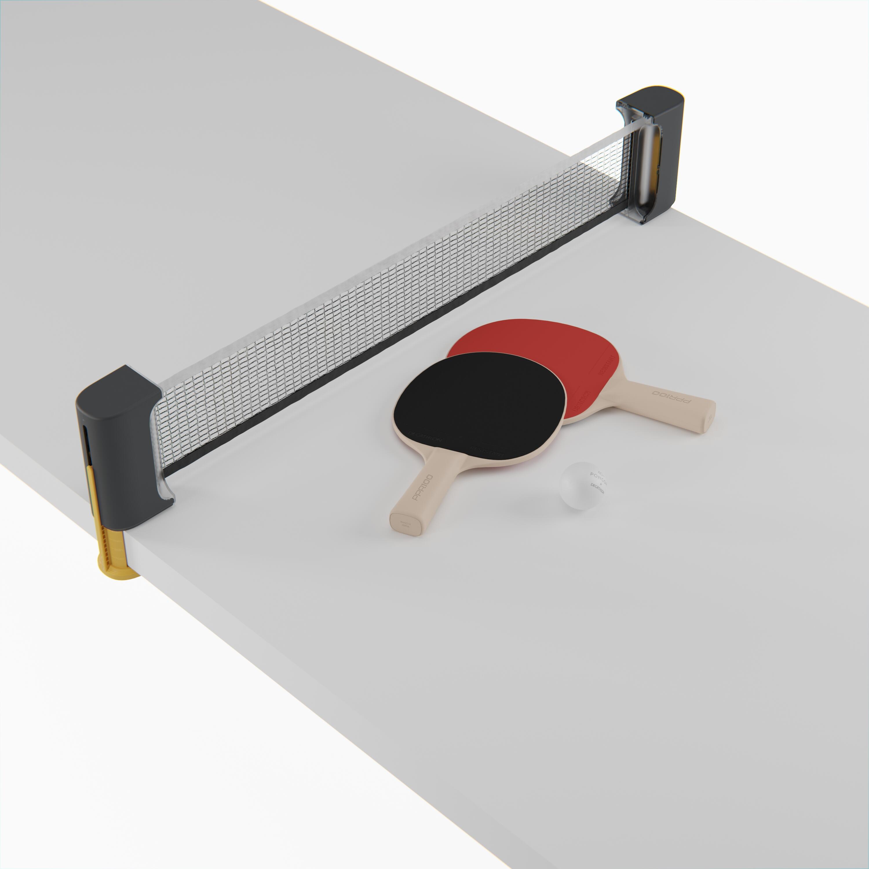 Table Tennis Set for Small Tables with Rollnet + 2 PPR100 Bats + 2 ...