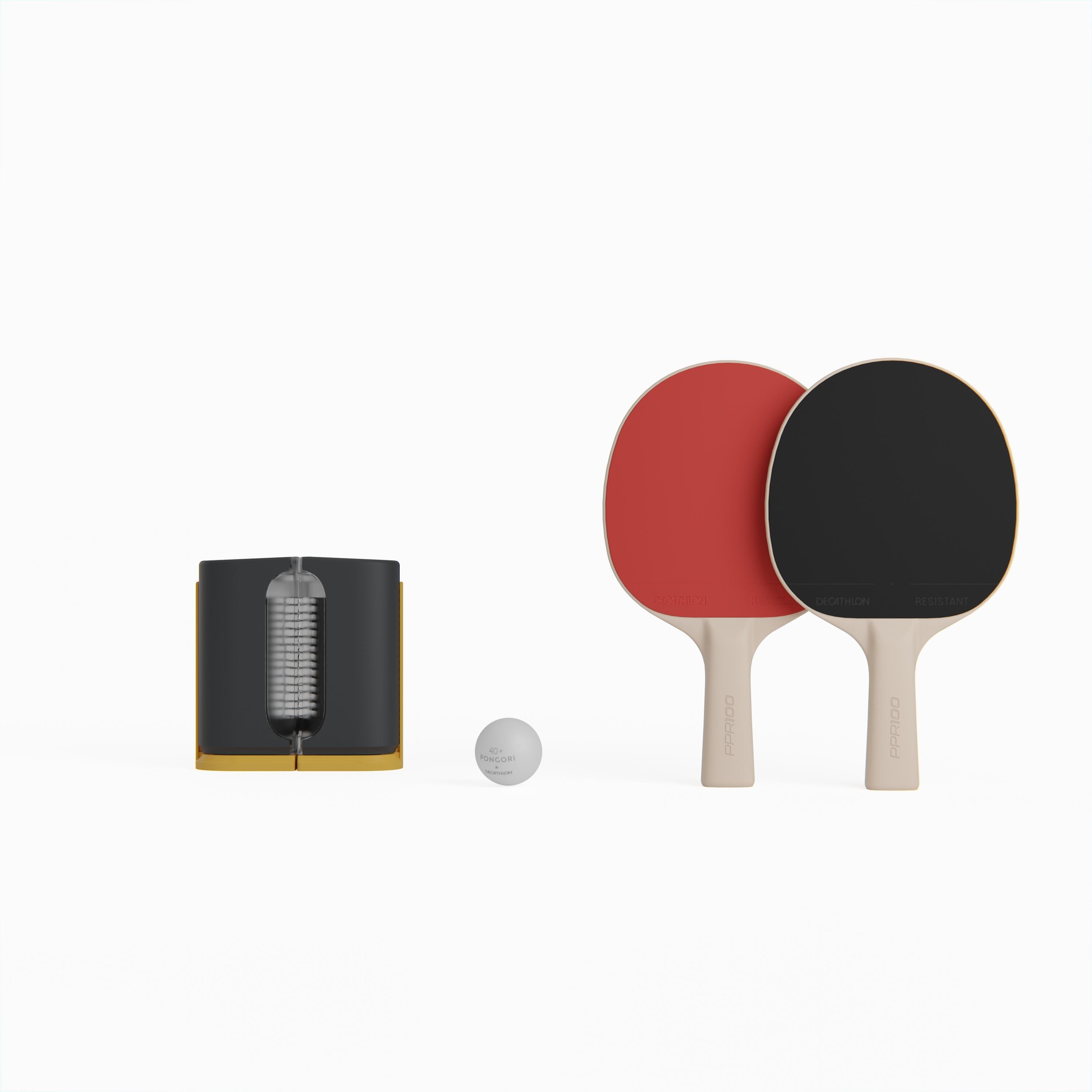Set of 2 Paddles + 2 Balls for small tables – Rollnet - Pongori - Decathlon
