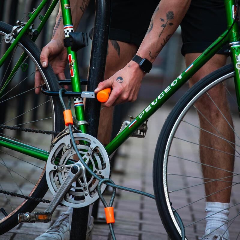 Fahrradschloss Bügelschloss Evolution Mini-7 mit Kryptoflex Kabel KRYPTONITE - DECATHLON