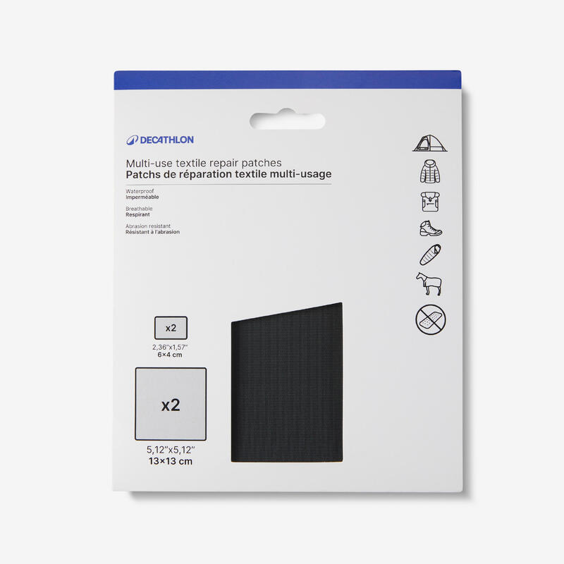 Patchs Autocollants De Réparation Textile Multi Usages Noirs Decathlon