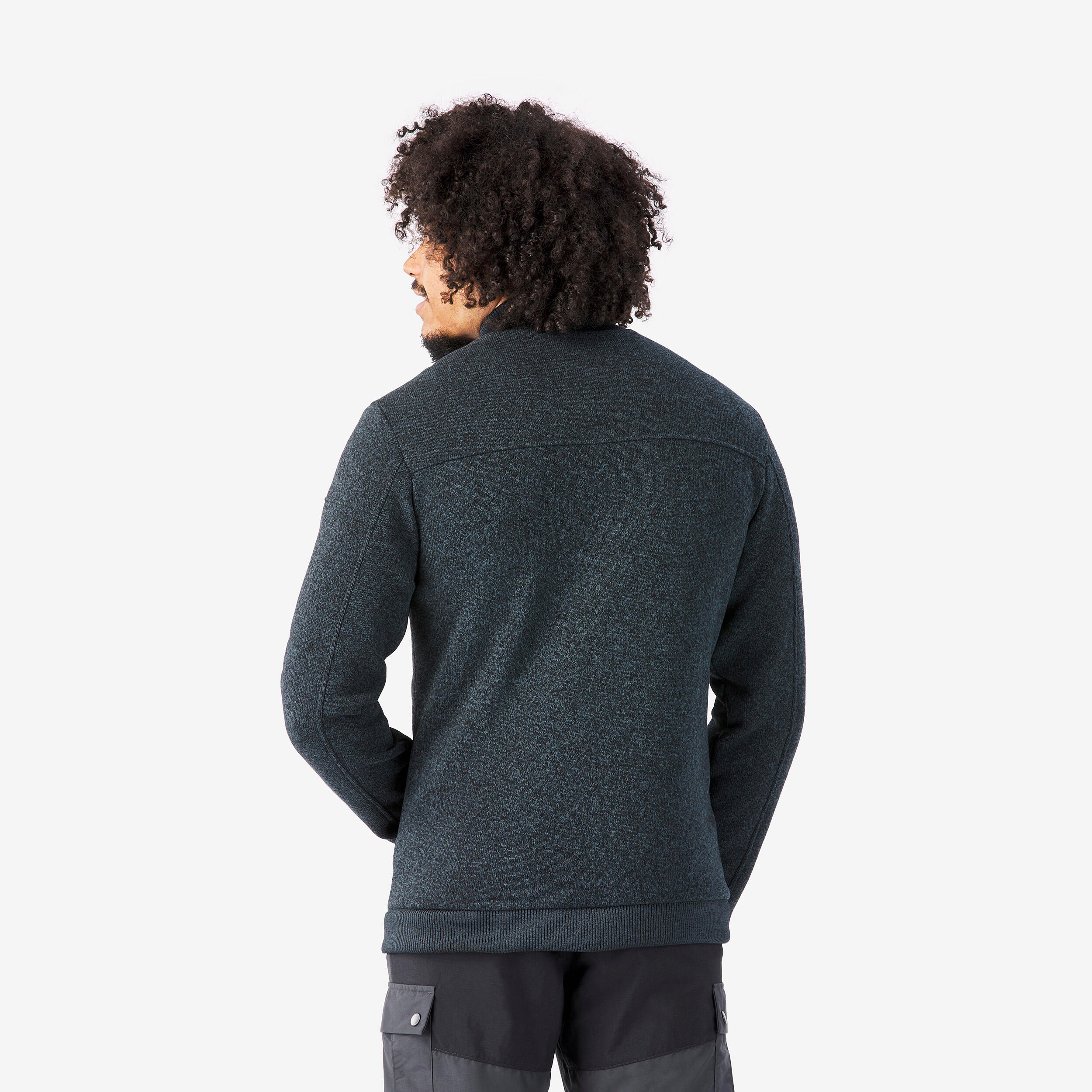 Men’s warm hiking fleece jacket NH100 - Black | Decathlon