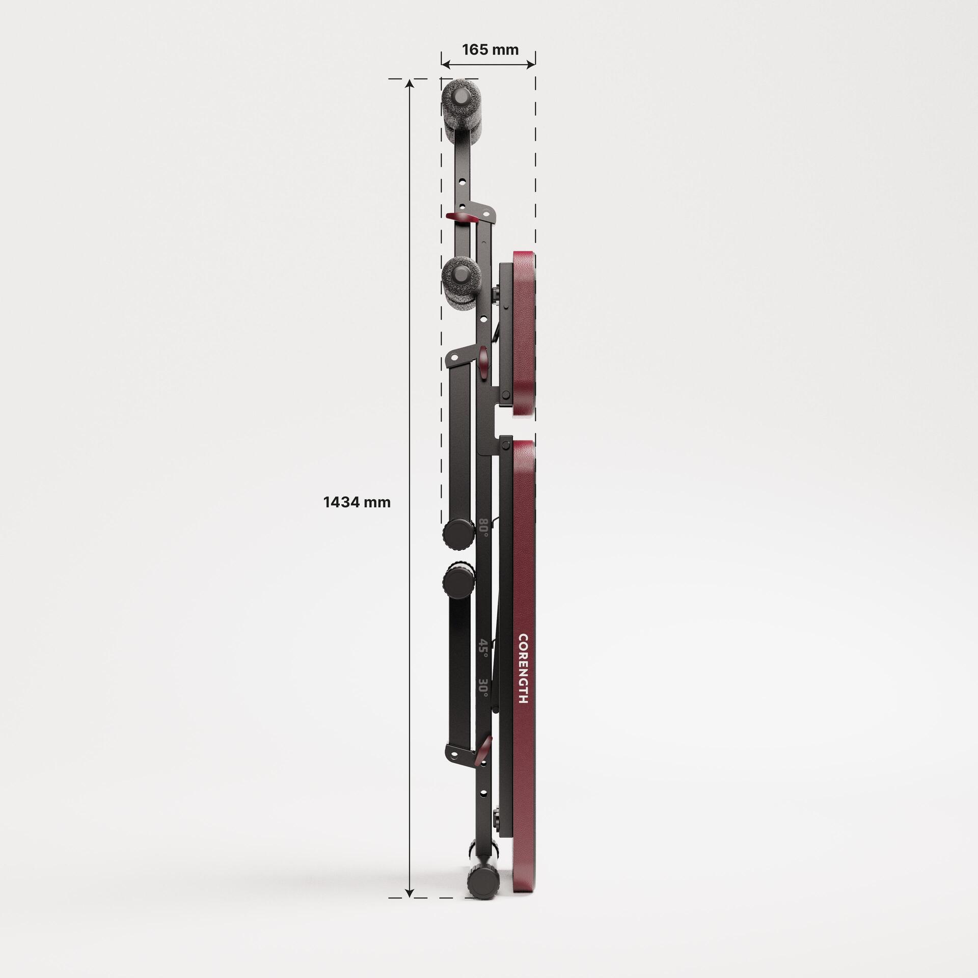 Fold-Down Incline Weights Bench with Leg Bar 500 Fold