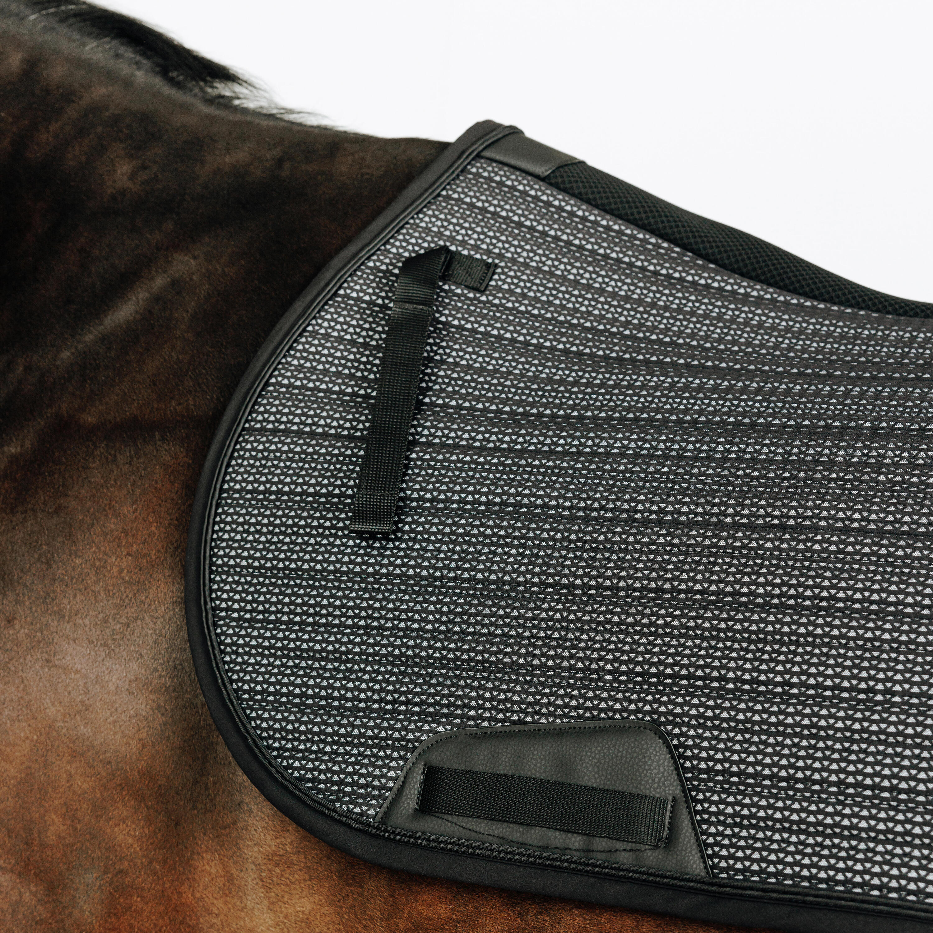 Horse Riding Saddle Cloth for Horse and Pony 900 Pimp - Black FOUGANZA ...
