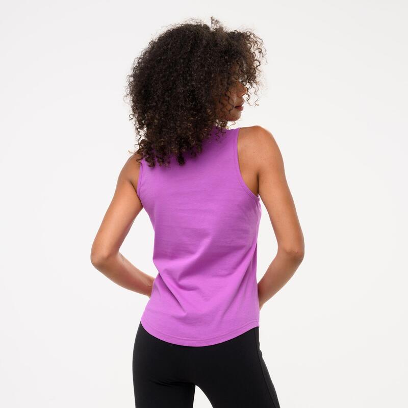 PUMA - Maiou fitness din bumbac Puma Negru Damă | Decathlon