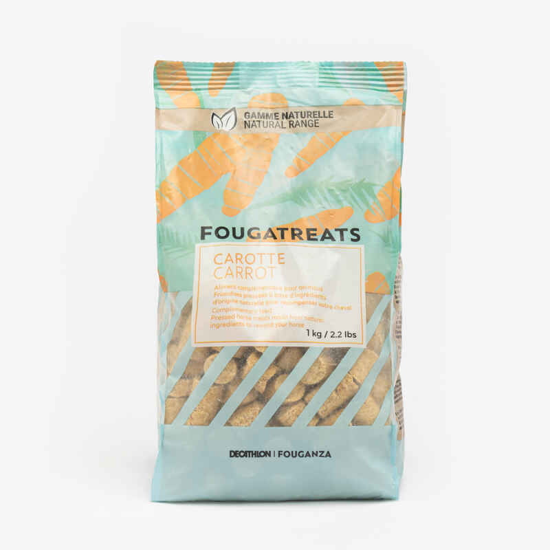 Prírodné maškrty Fougatreats pre kone a poníky – mrkva 1 kg - Decathlon