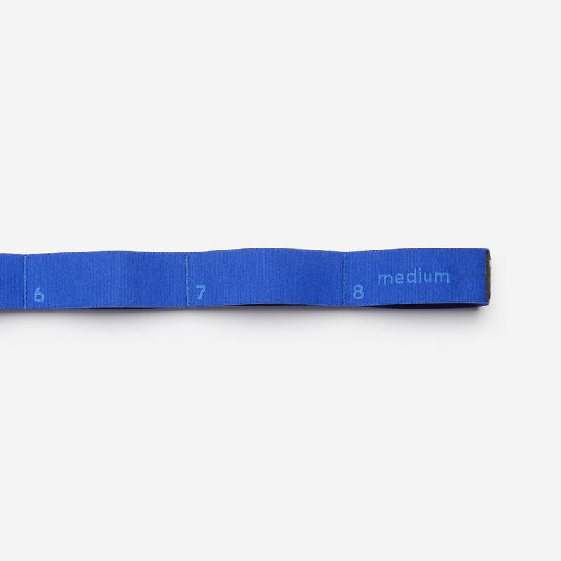 Élastique textile de fitness, 10 kg, résistance modérée, bleu DOMYOS ...