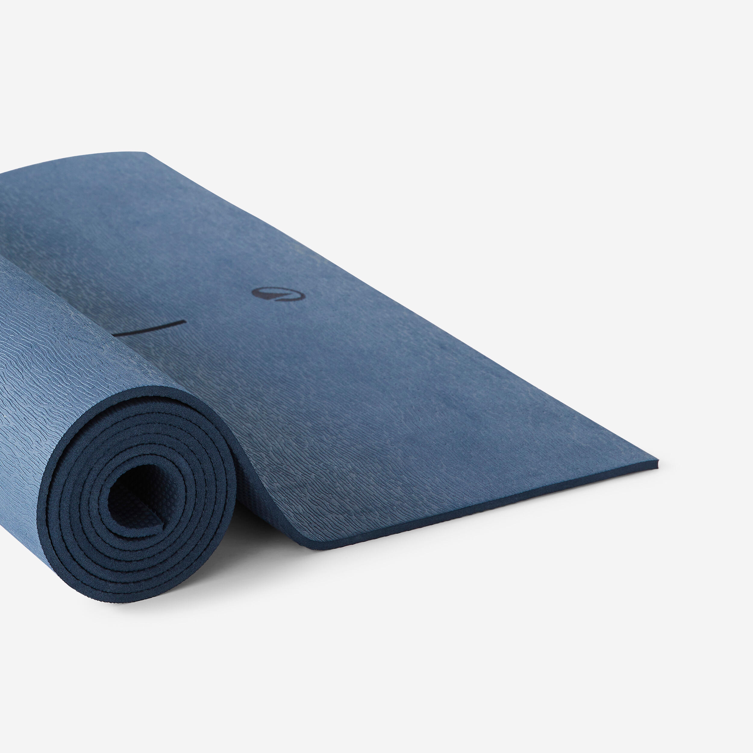 Lightweight Yoga Mat 180 x 50 cm - Dark Blue - Steel blue - Domyos ...