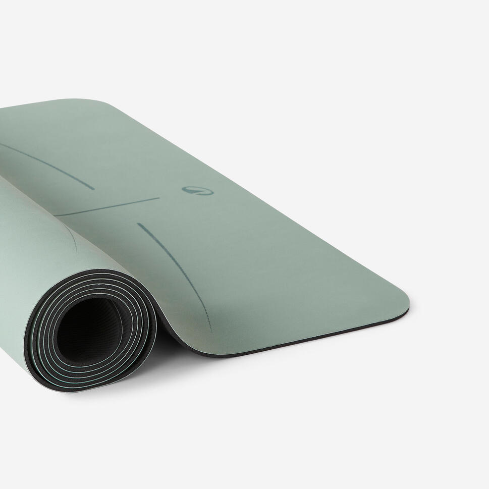 4 mm Thick Ultra Grippy Dynamic Yoga Mat - Green KIMJALY | Decathlon