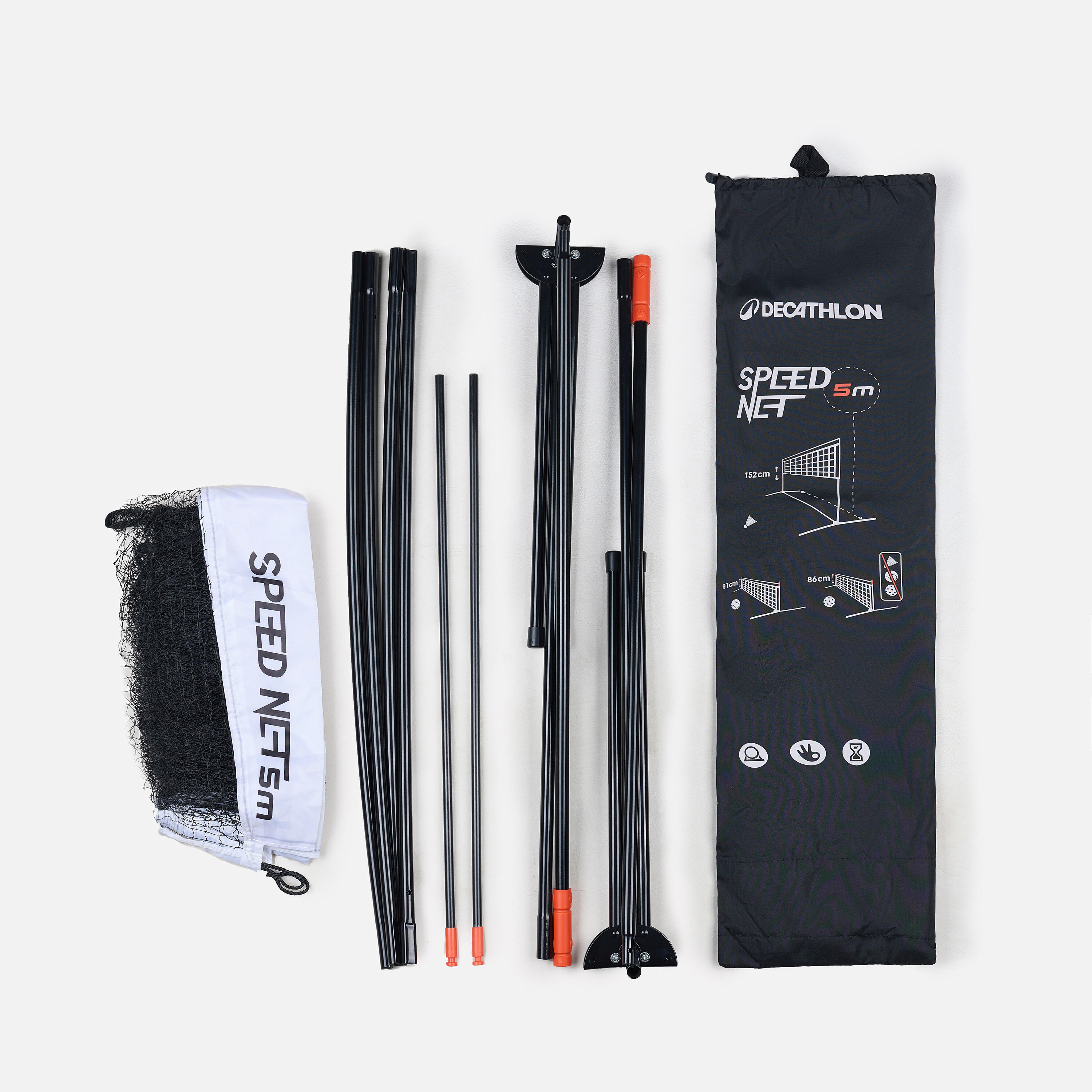 Racket Sports Net 5M V2 White - Badminton Tennis Pickleball - Snow ...