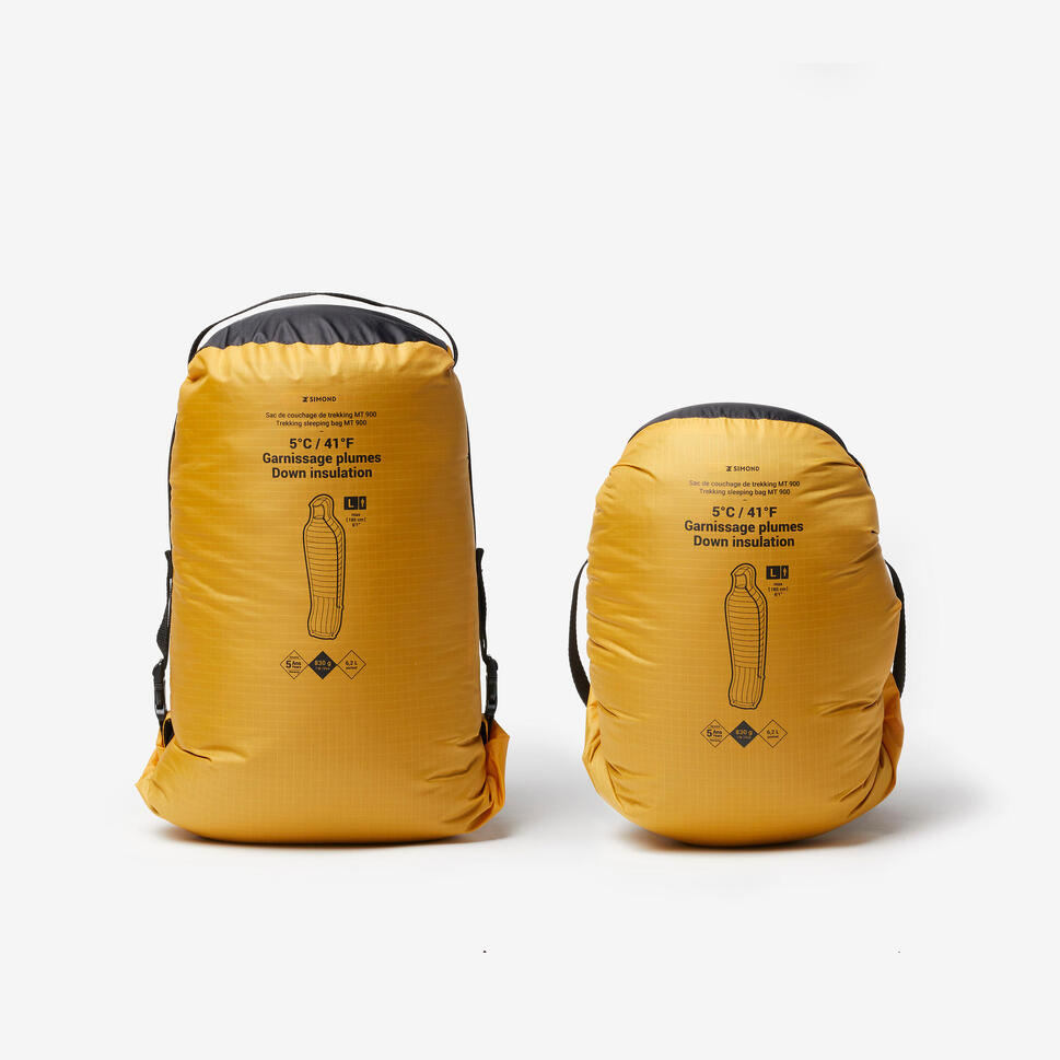5°C trekking lightweight and compact down sleeping bag MT900 | Decathlon