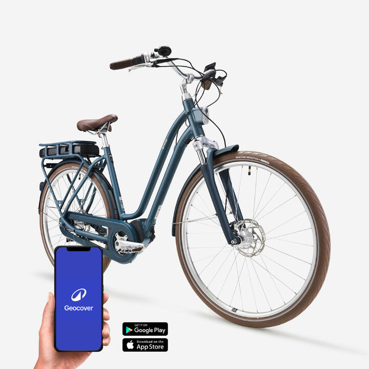 Vélo de ville électrique connecté Elops 920 E Connect LF blanc ELOPS | Decathlon