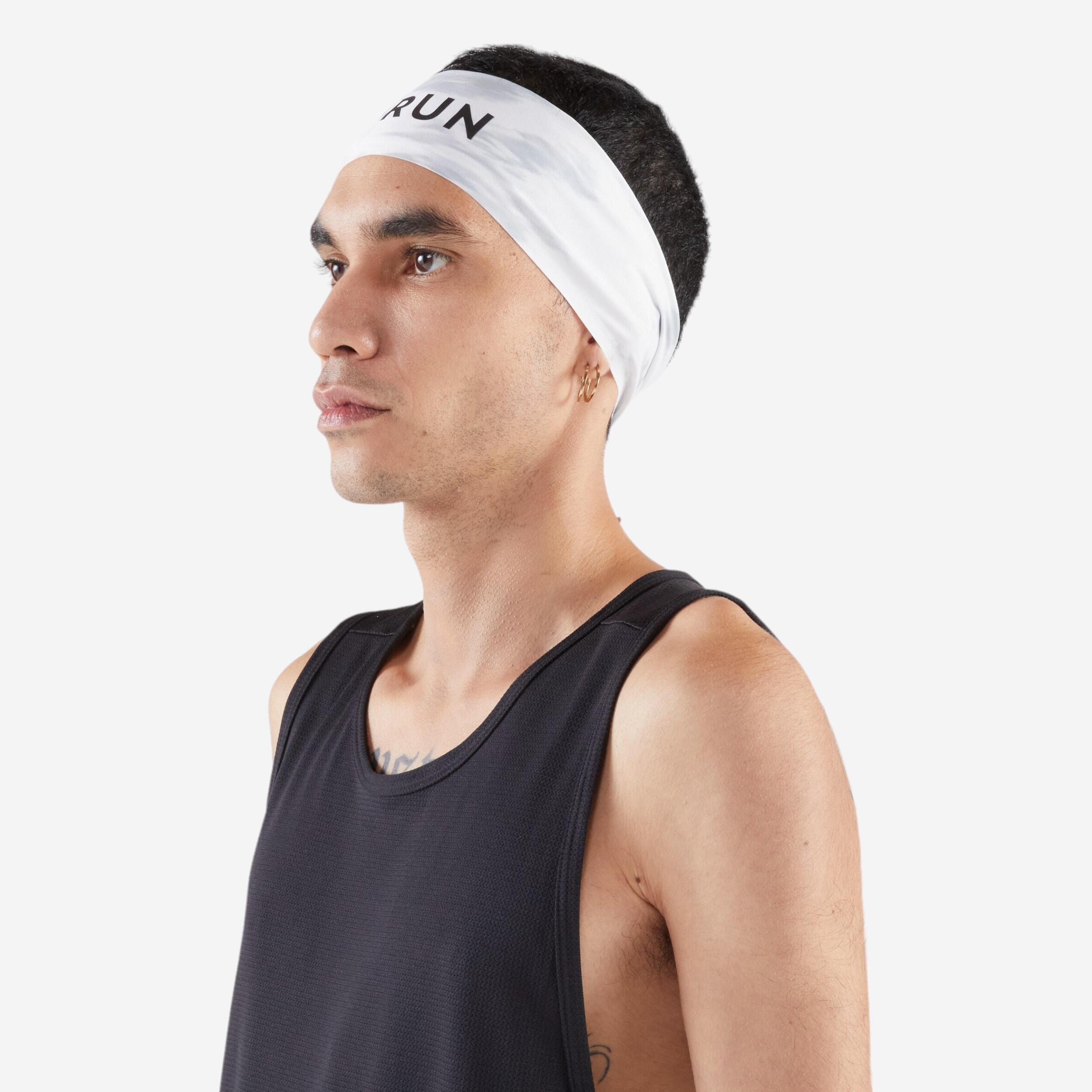 Banda deportiva de running Unisex Kiprun V2 blanco gráfico - Decathlon