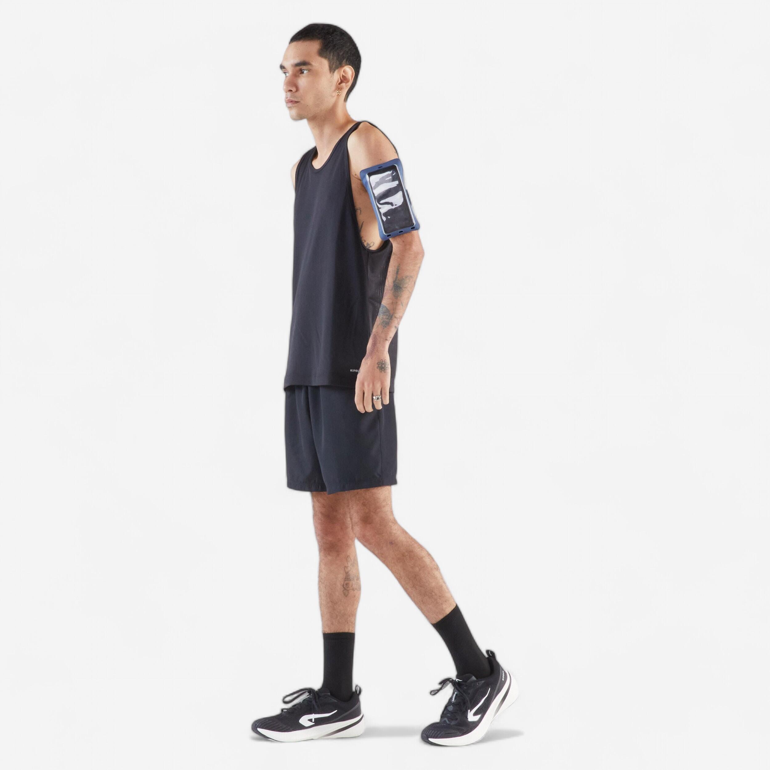 Large Smartphone Running Armband - Abyss blue - Kiprun - Decathlon