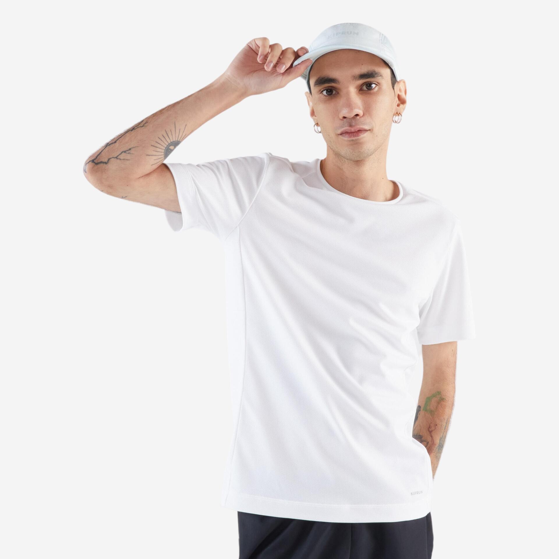 Unisex Running Cap - KIPRUN 5 Panels - Grey/green