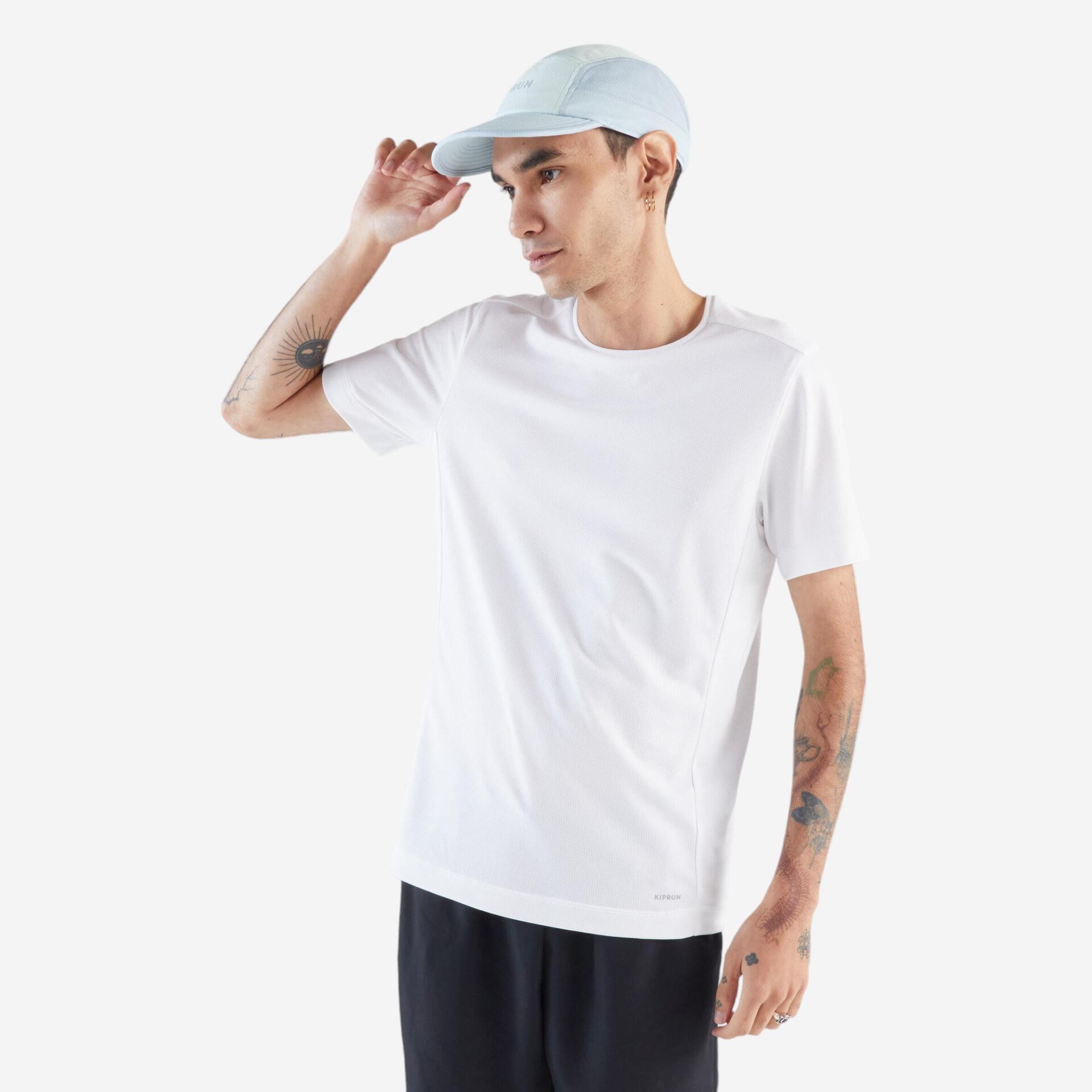 Unisex Running Cap - KIPRUN 5 Panels - Grey/green