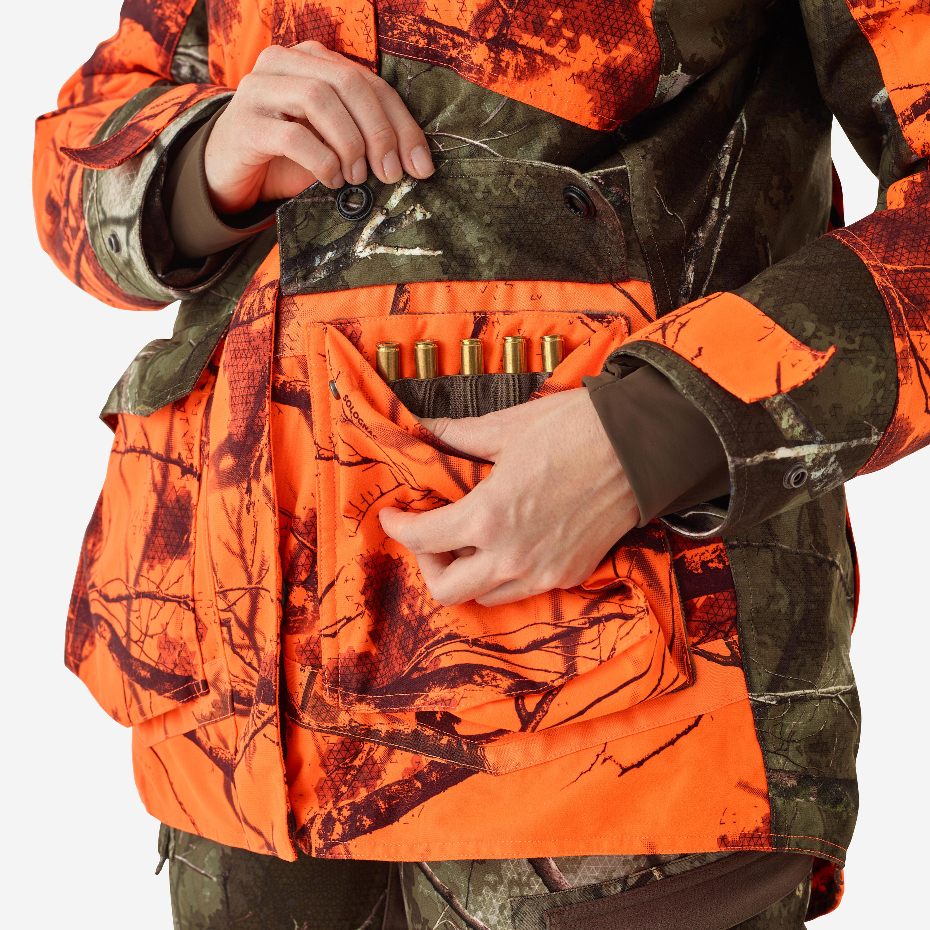 Women’s 3-in-1 warm silent waterproof hunting jacket neon camouflage ...