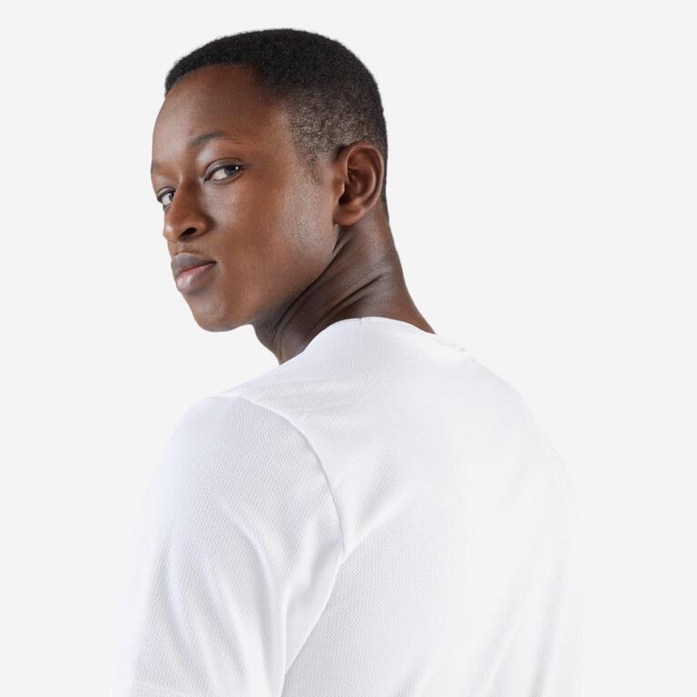POLERA RUNNING TRANSPIRABLE HOMBRE - KIPRUN 100 DRY BLANCO - Decathlon