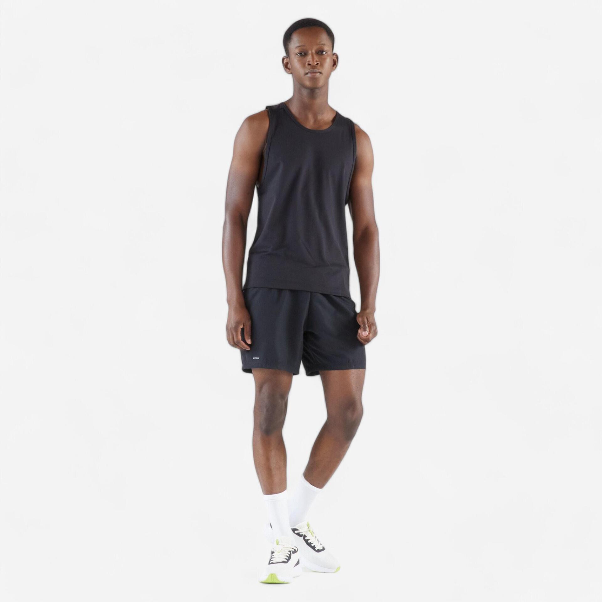 Men's Quick Dry Running Tank Top RUN DRY - Black