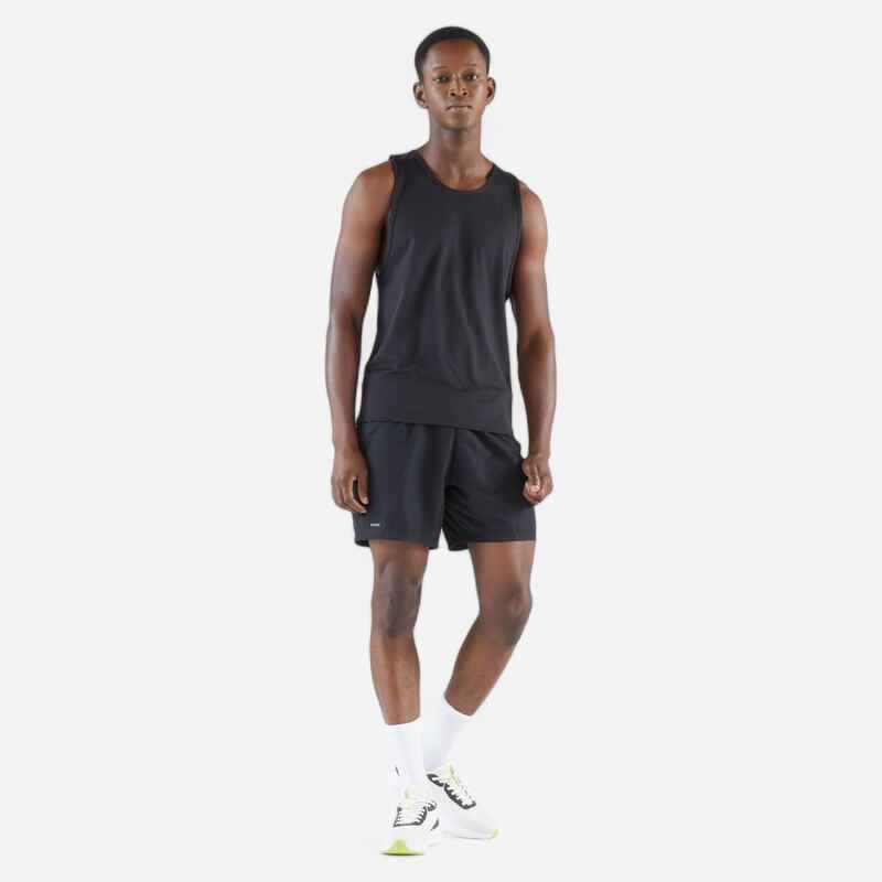 Men's Running Breathable Tank Top Dry - black - Decathlon