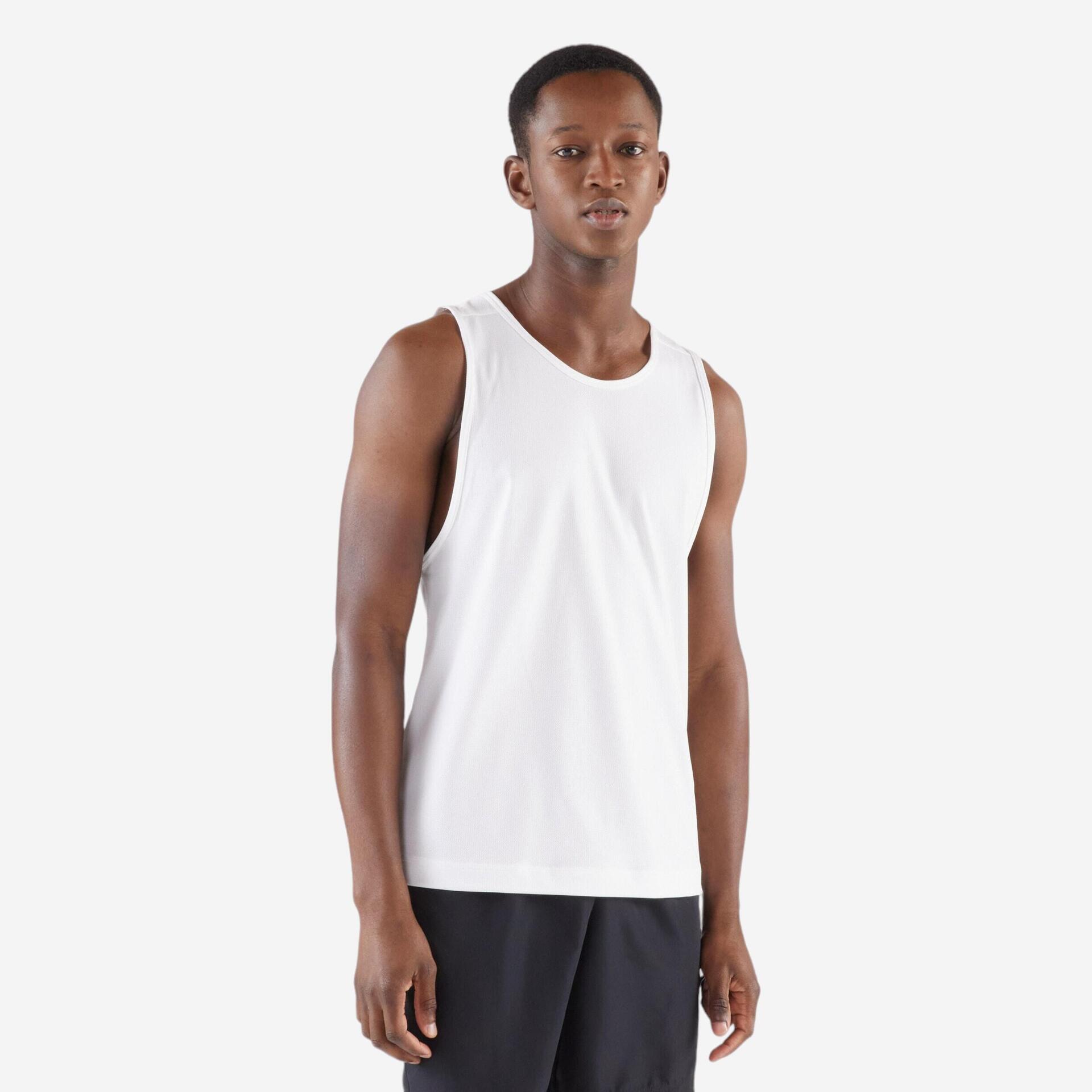 Men's Quick Dry Running Tank Top RUN DRY - White