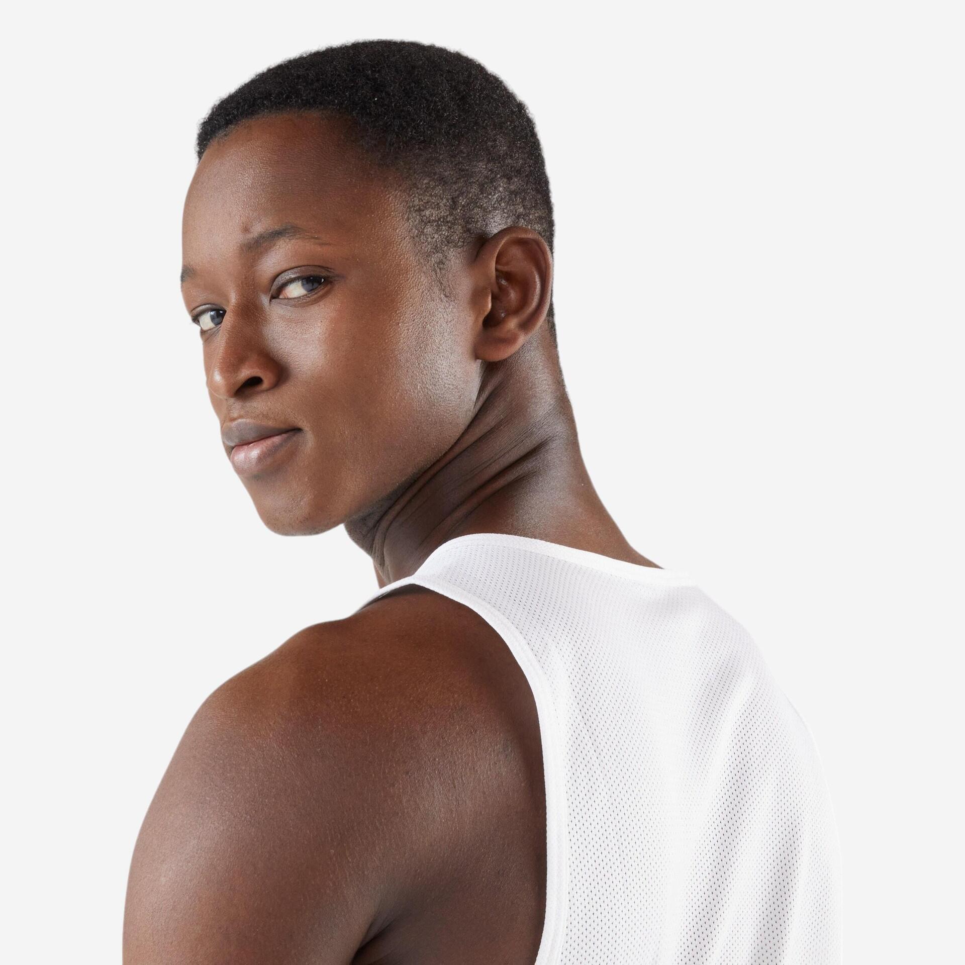 Men's Quick Dry Running Tank Top RUN DRY - White