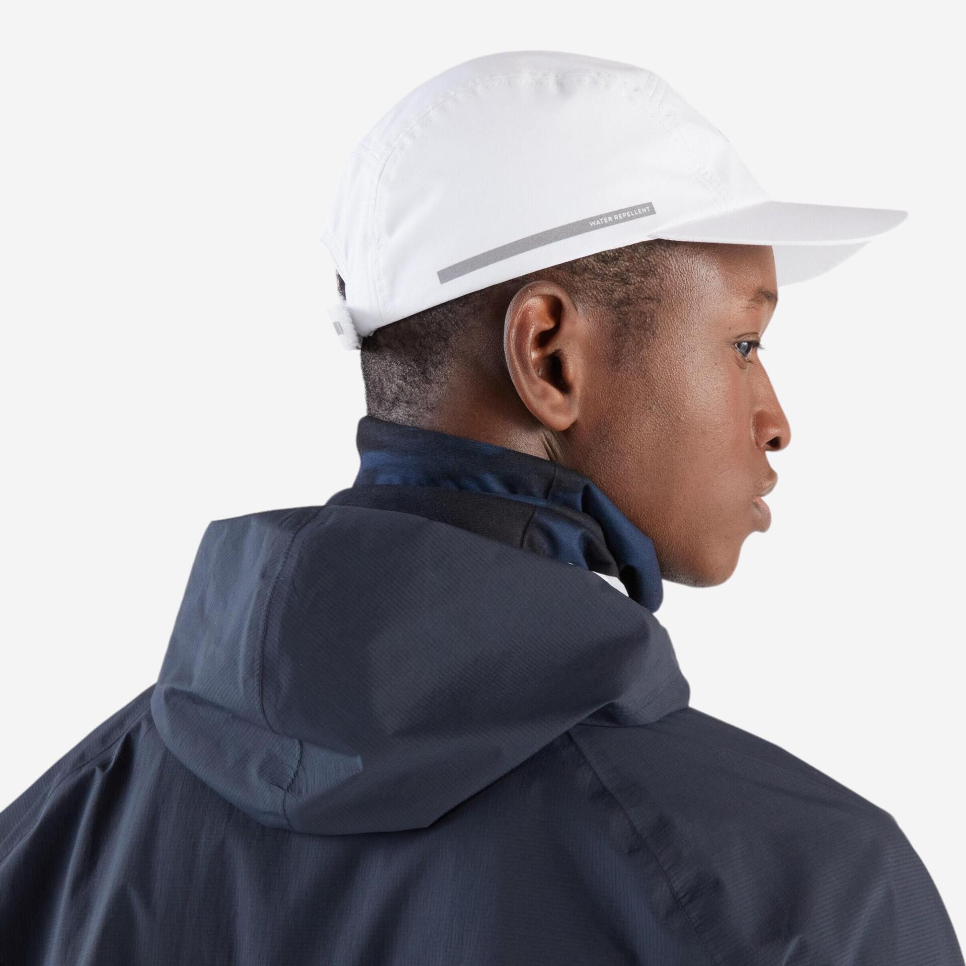 Topi Lari Water Repellent 5 Panel - Putih