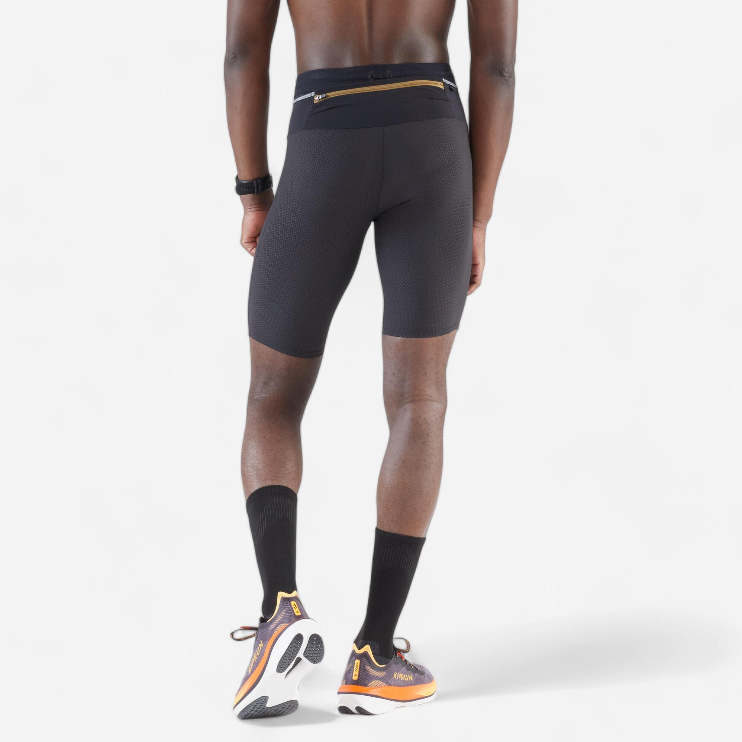 Men's Trail Running Tights - Black - Black - Kiprun - Decathlon