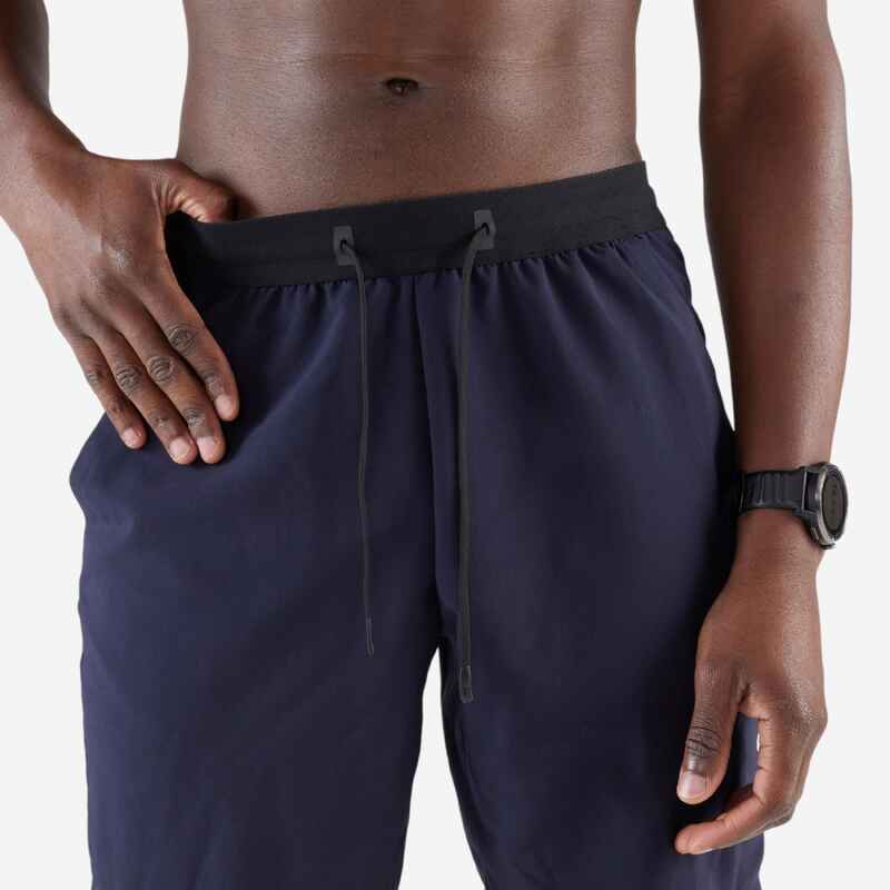 Pantaloneta de running Run 500 Dry para Hombre azul/negro - Decathlon