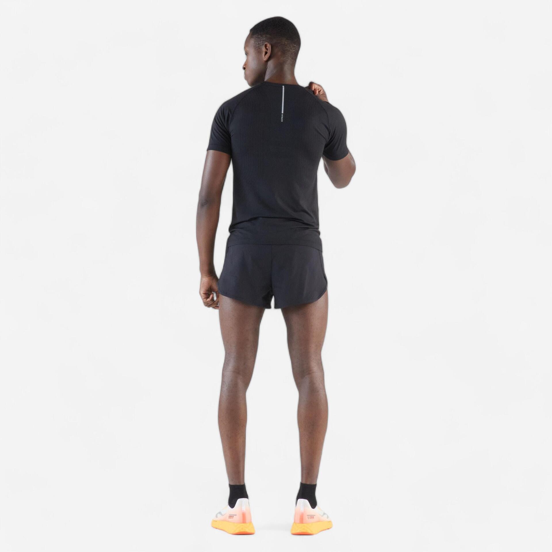 Men's KIPRUN Run 500 Comfort Split Running Shorts - Black